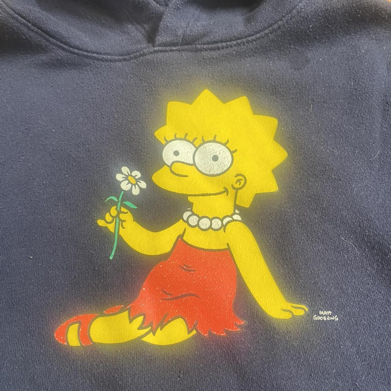 Y2k the Simpsons hoodie Lisa Simpson hoodie youth... - Depop