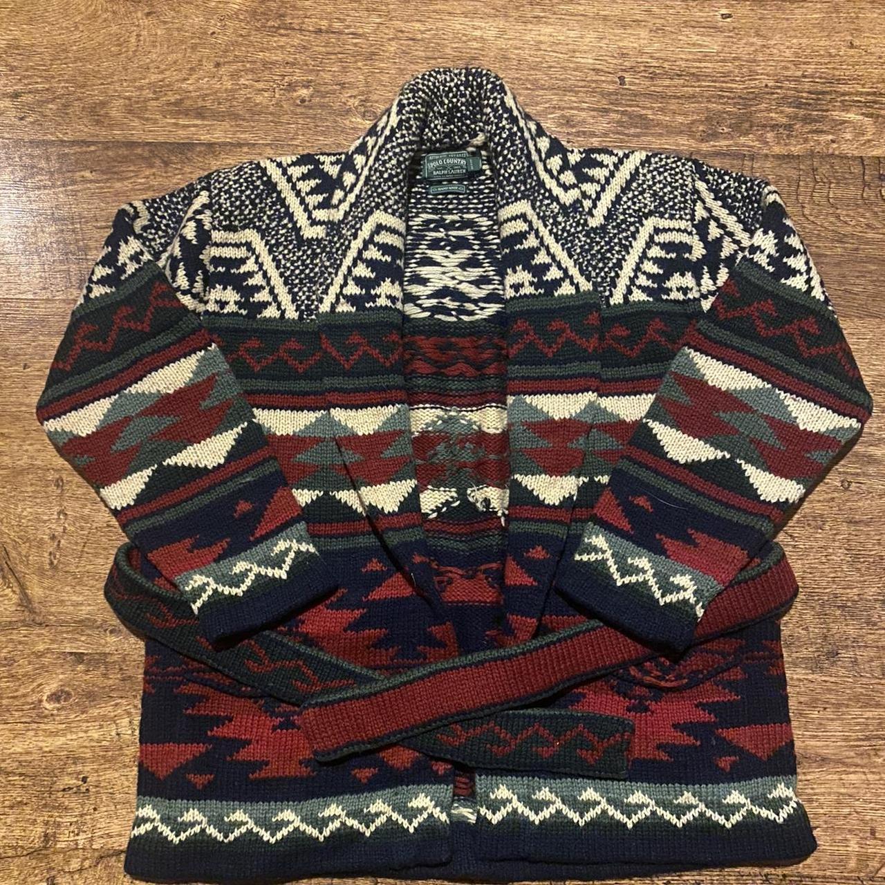 Very rare Polo Country Ralph Lauren Aztec cardigan... - Depop