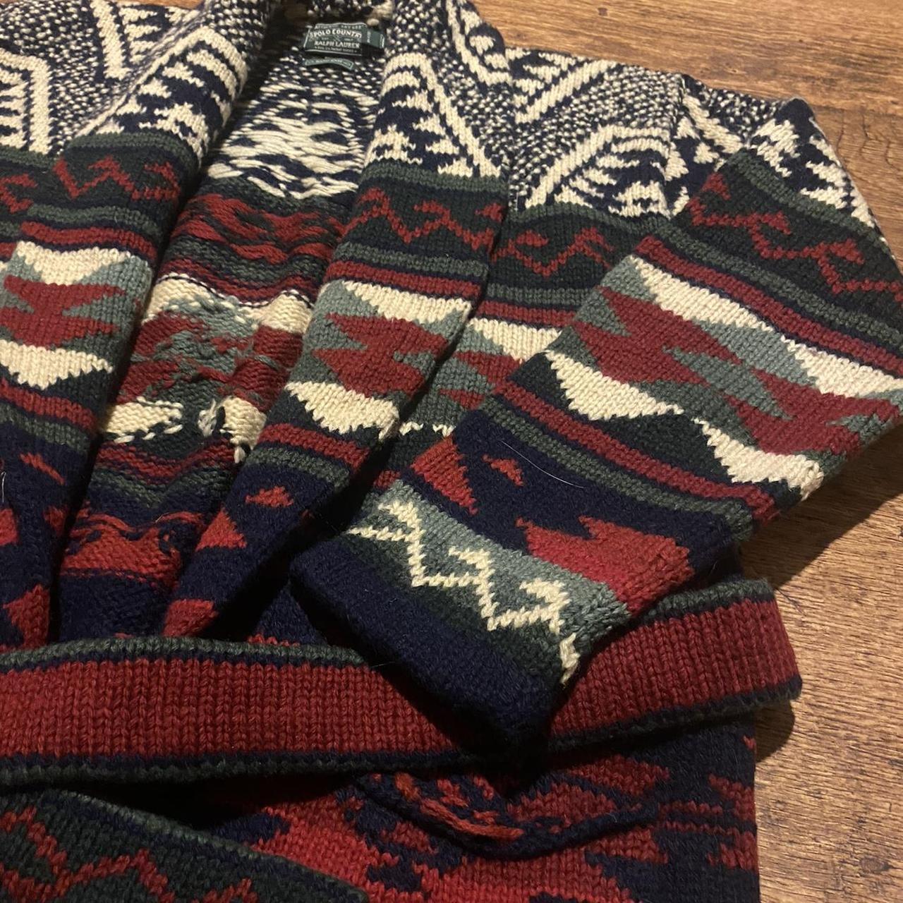 Very rare Polo Country Ralph Lauren Aztec cardigan... - Depop