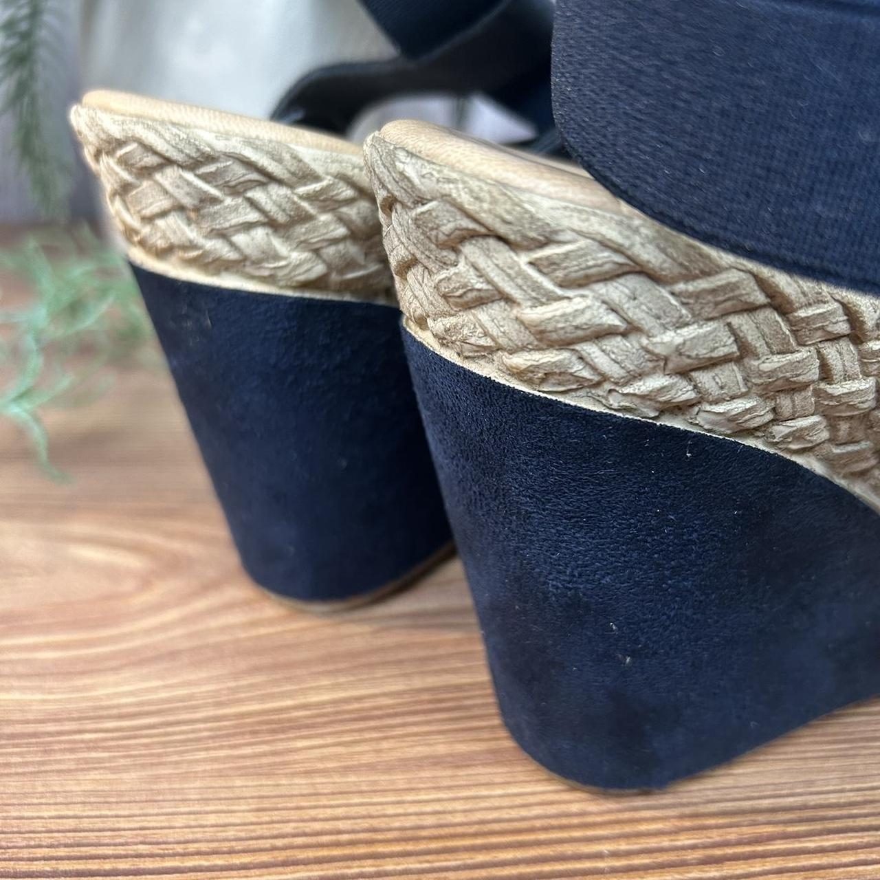 Next Navy Chunky Wedge Sandals Brand New Unworn... - Depop