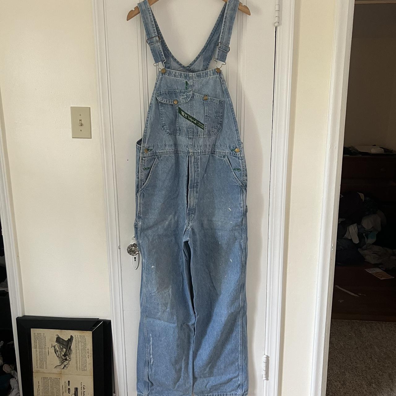 Key Imperial light wash denim overalls - men’s... - Depop