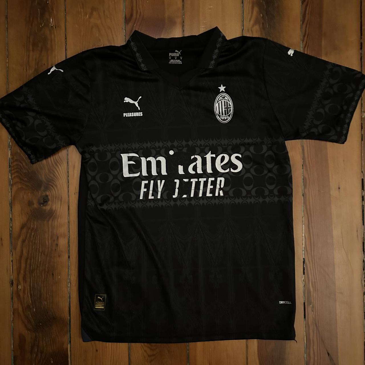 Puma x Pleasures AC Milan 23/24 4rth kit Used and... - Depop