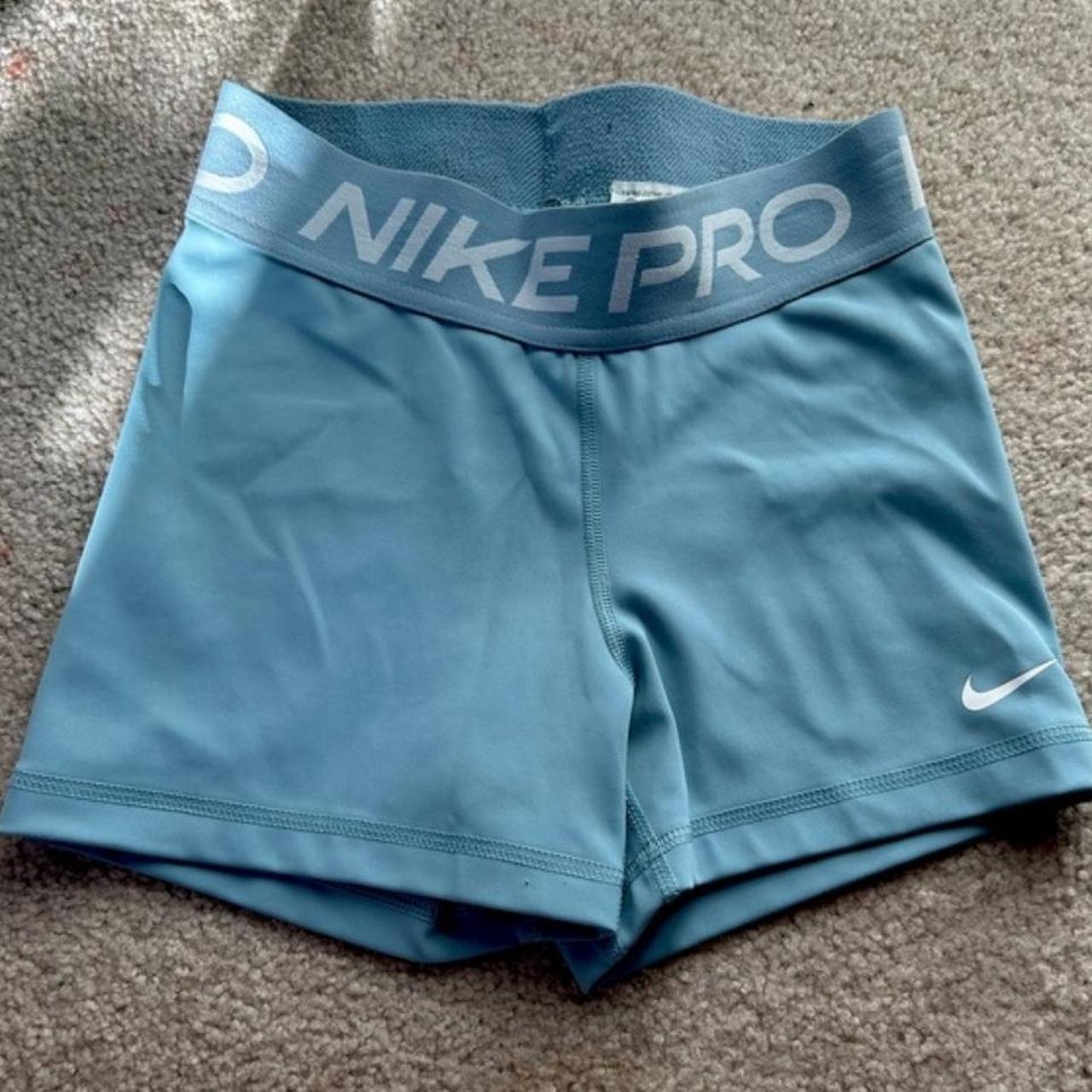 Xs Light Blue Nike Pro Shorts Depop