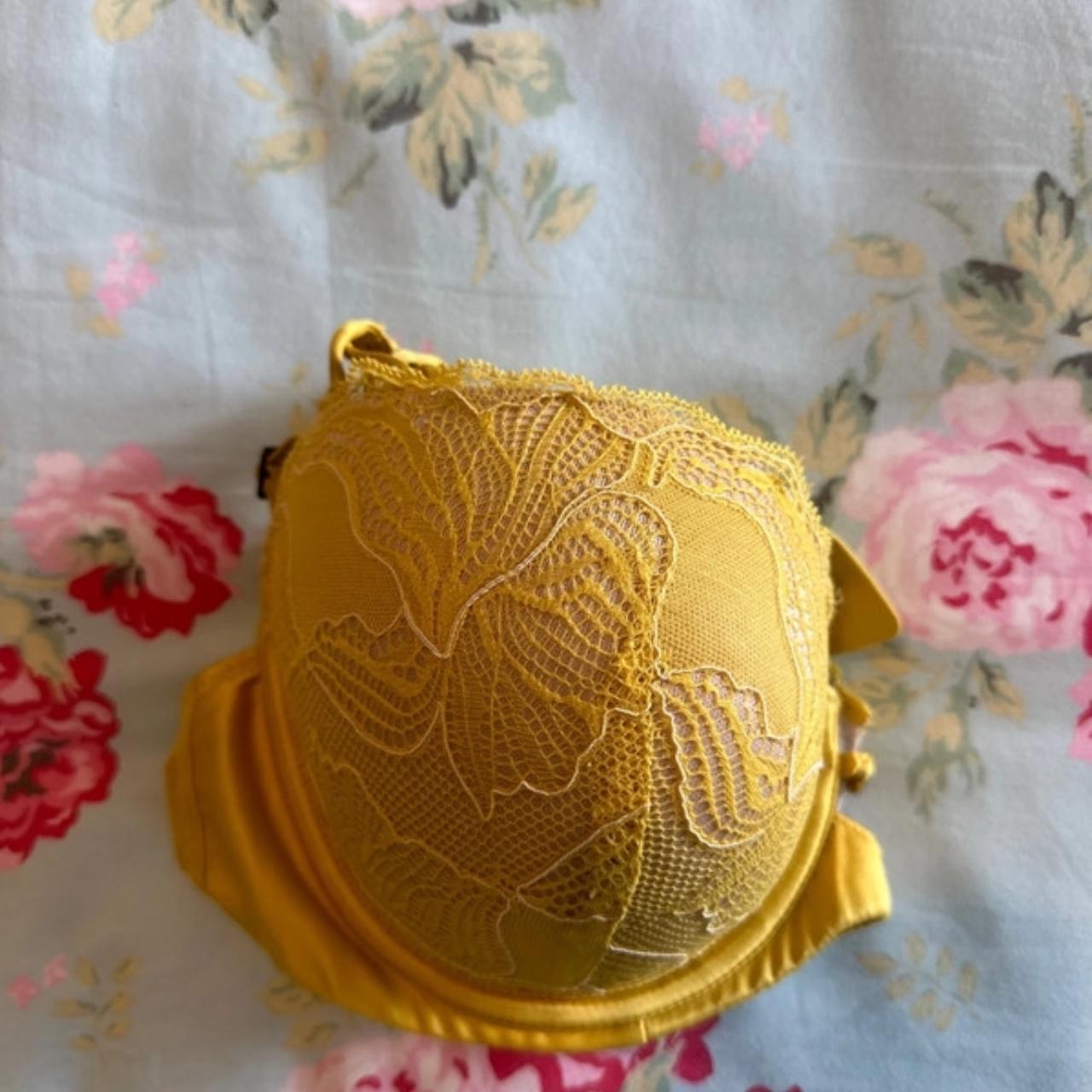 Autograph Yellow Bra M&S bra size 32D Underwired... - Depop