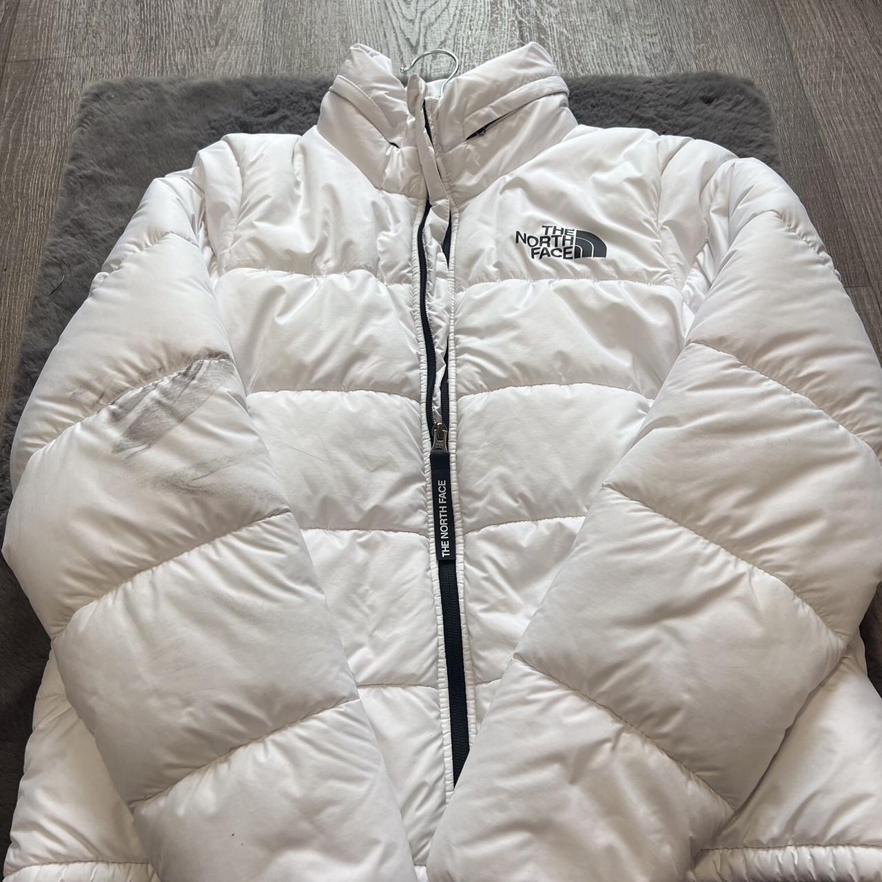 white north face puffer size medium worn a few times... - Depop
