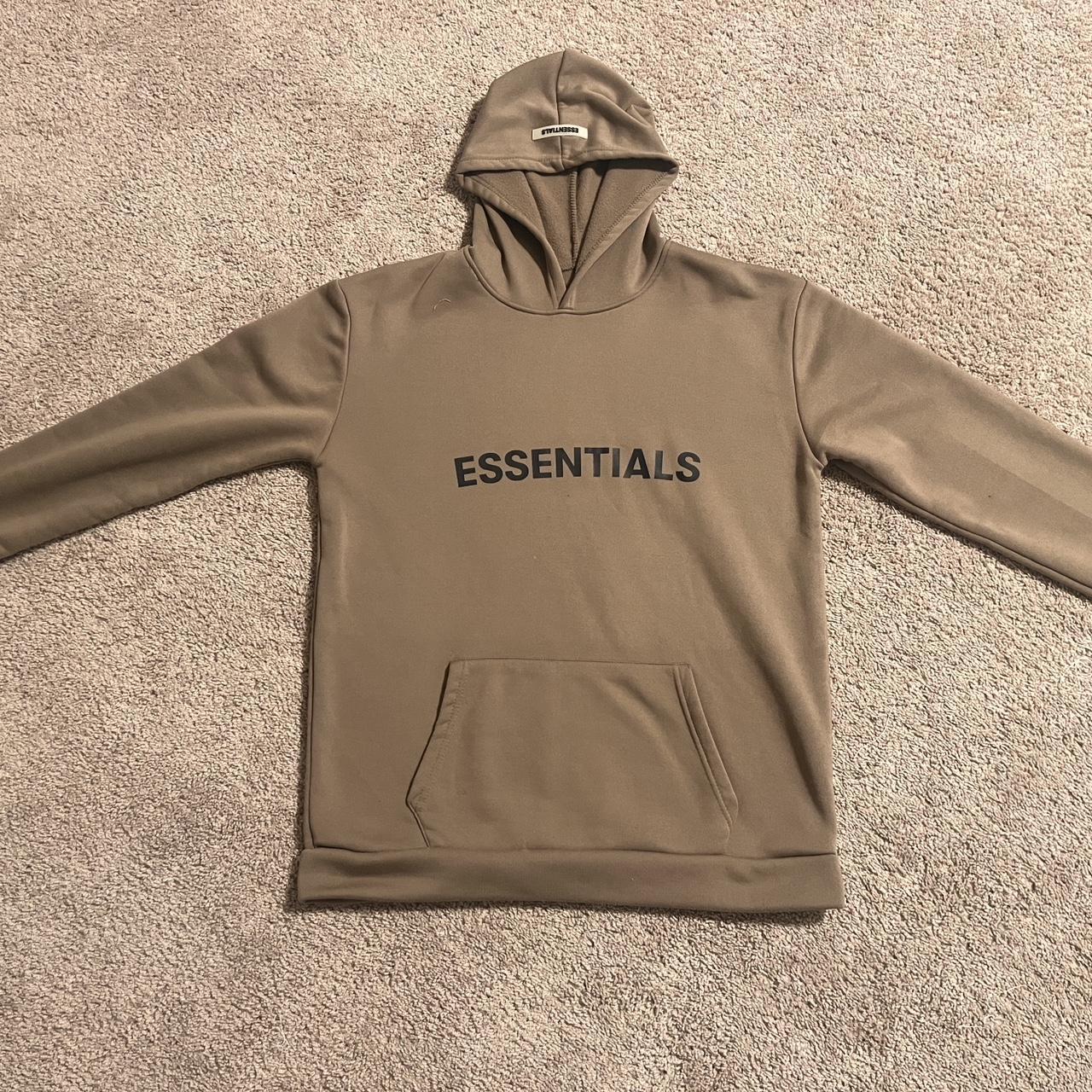 rep essentials hoodie worn once - Depop