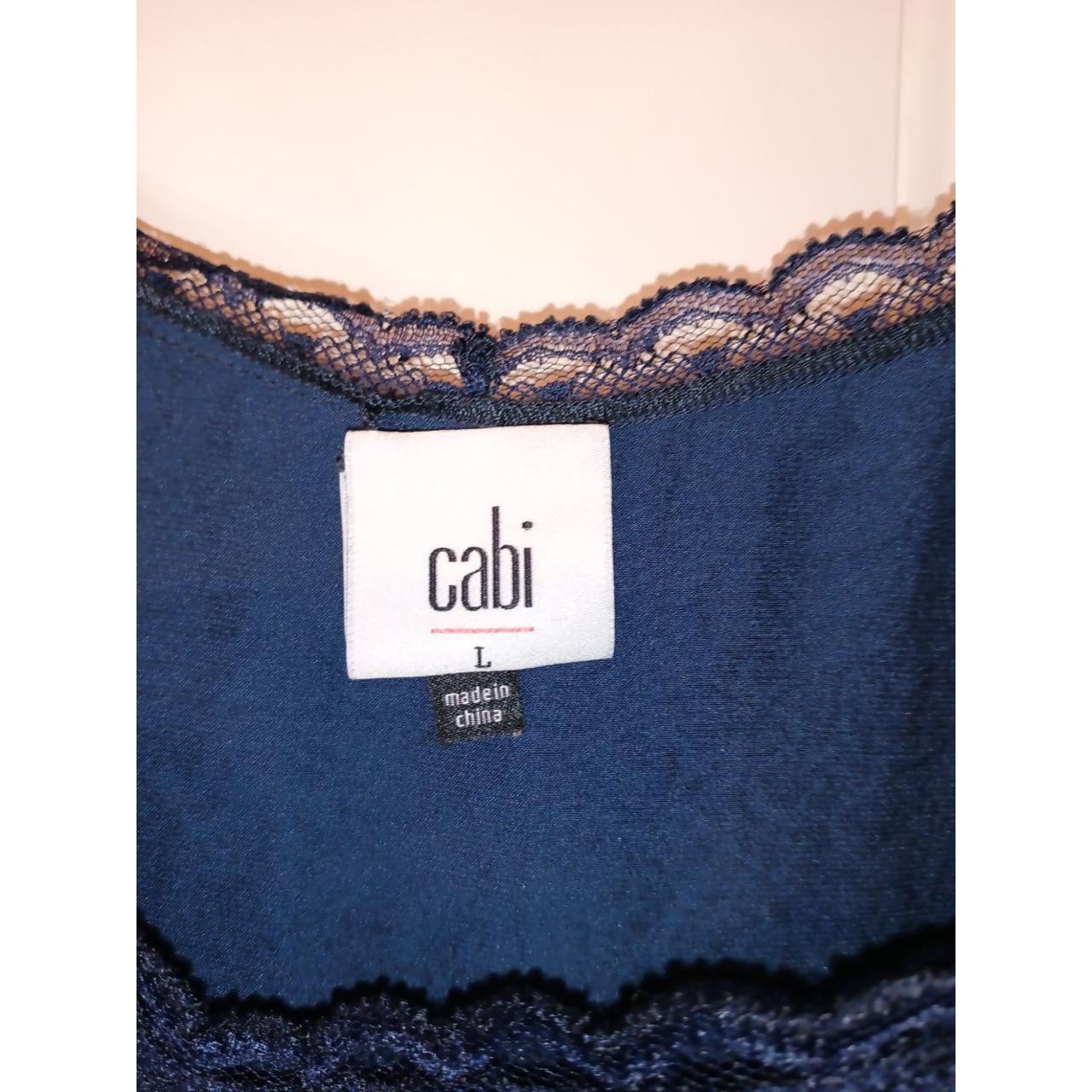 CAbi Navy Lace Walk Cami Blouse Large in very good... - Depop