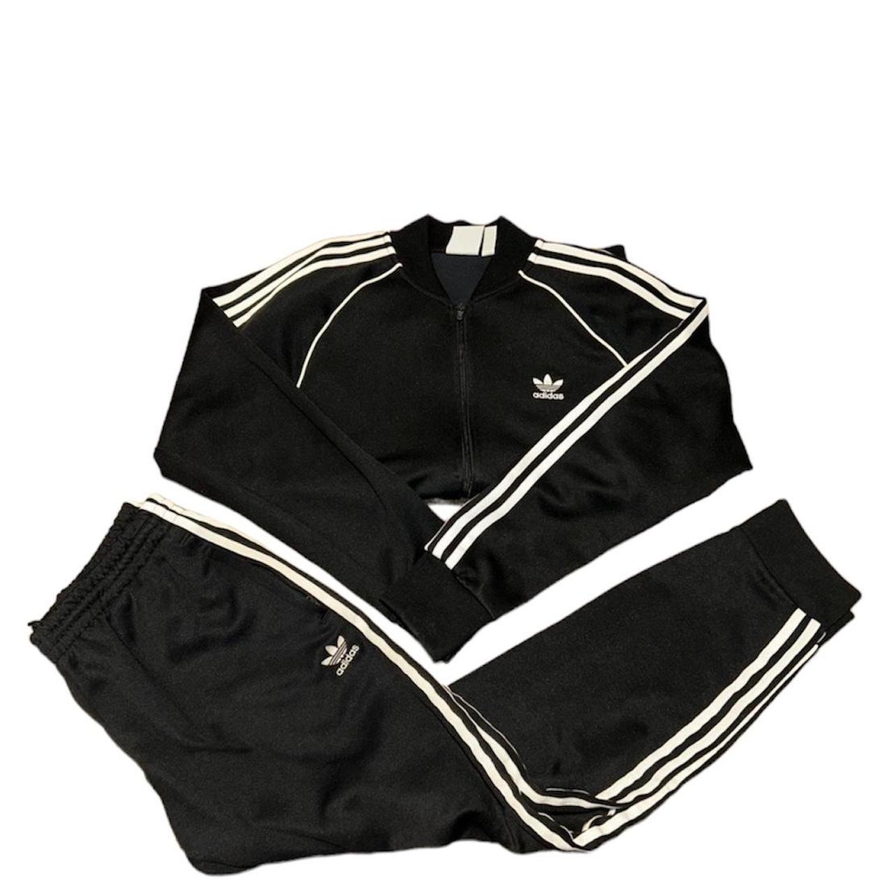 Black Adidas SST Tracksuit Set Perfect condition,... - Depop