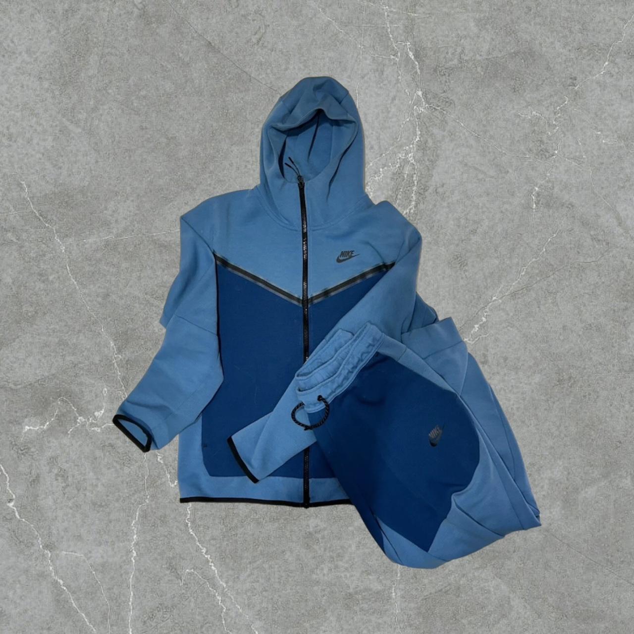 Full Dutch Blue Nike Tech Fleece Tracksuit Bottoms... - Depop