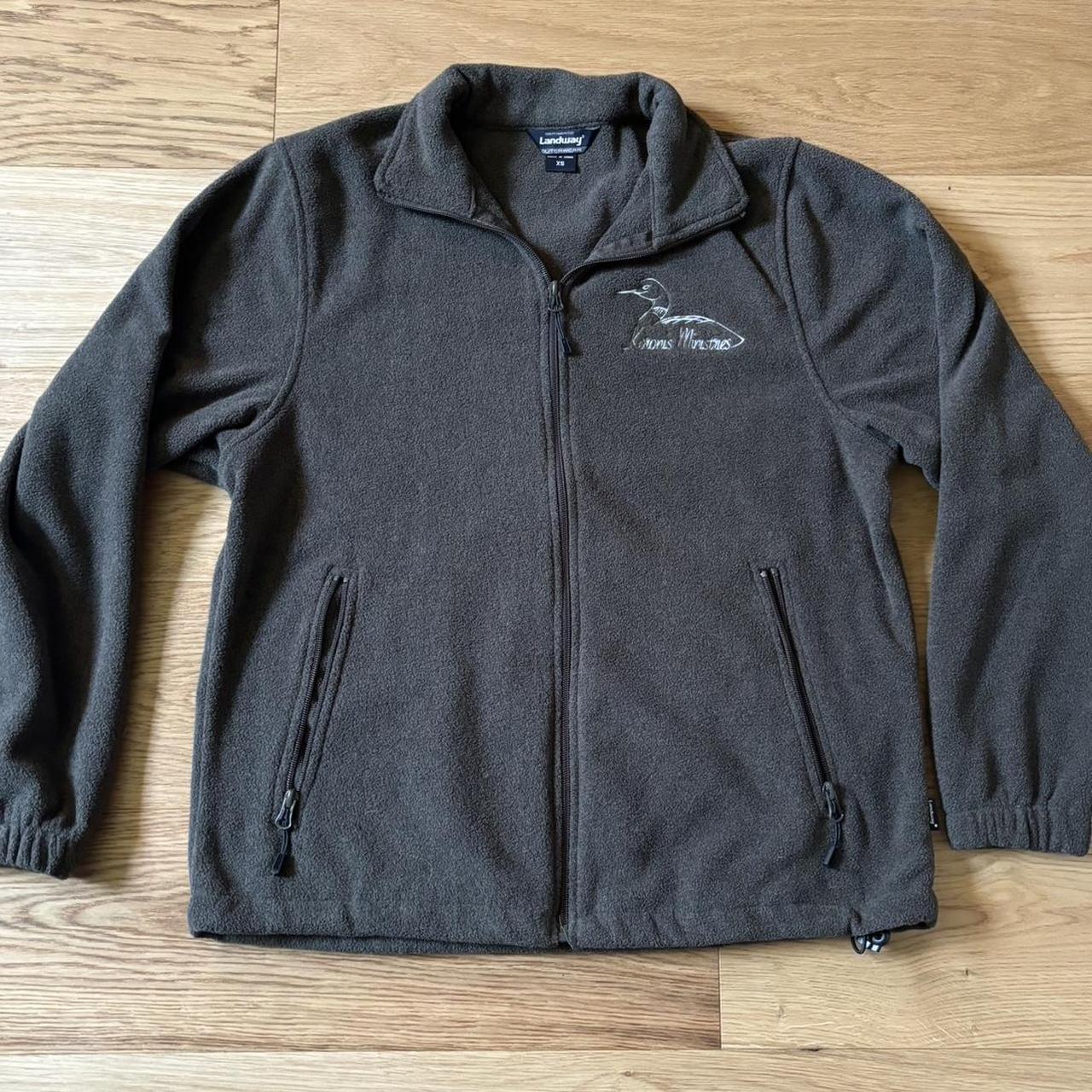 Vintage Landway Fleece brown/grey. Fits like a... - Depop