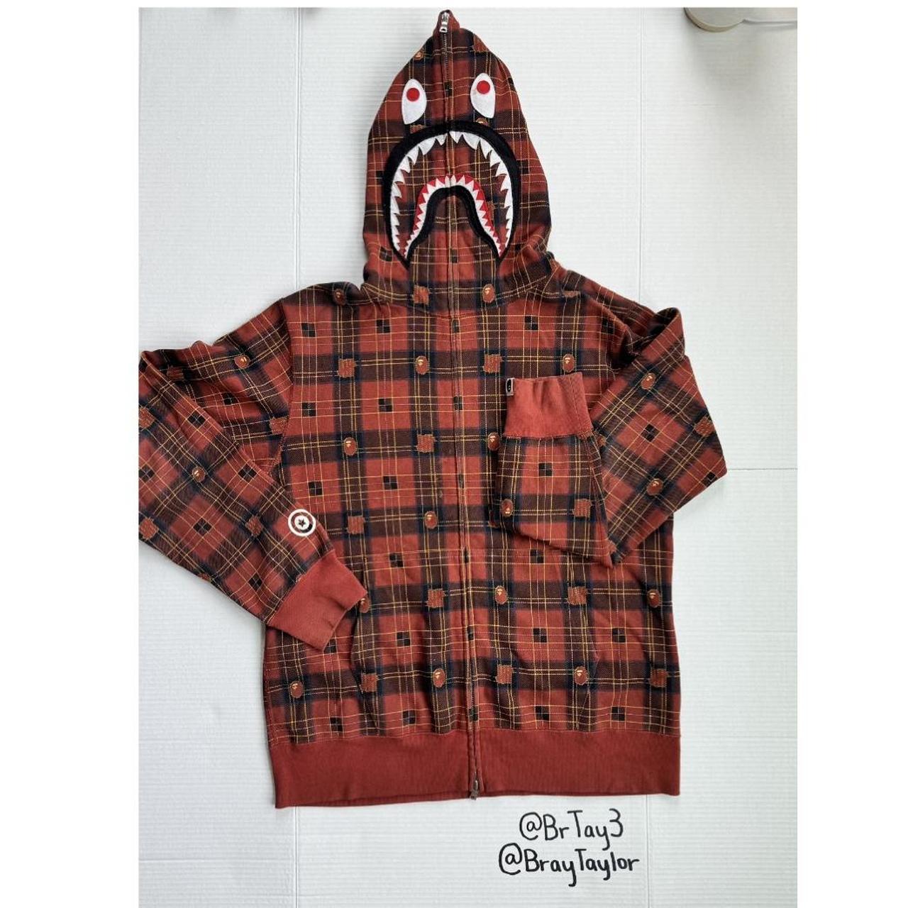 LIGHTLY WORN RARE bape x undefeated zip up bape mask... - Depop