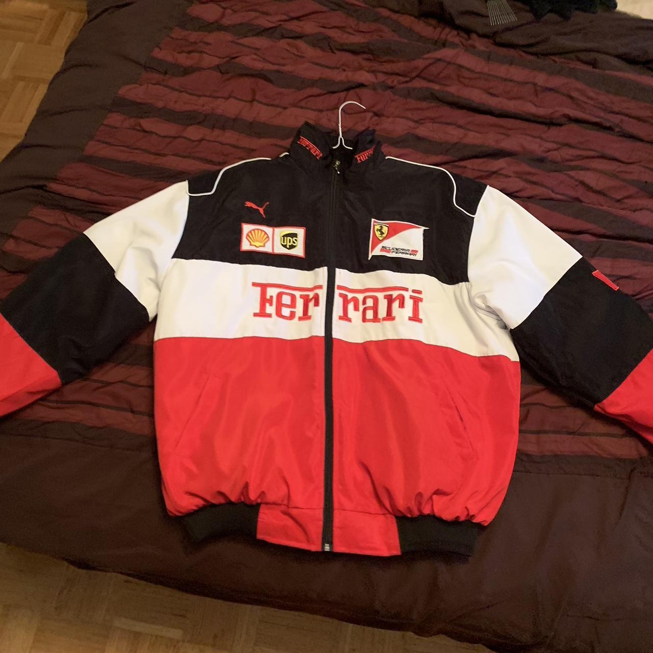 Vintage Ferrari bomber jacket bought at street... - Depop