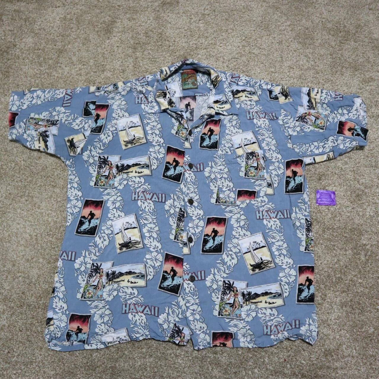 PINEAPPLE CONNECTION HAWAIIAN BUTTON SHIRT SURF HULA... - Depop