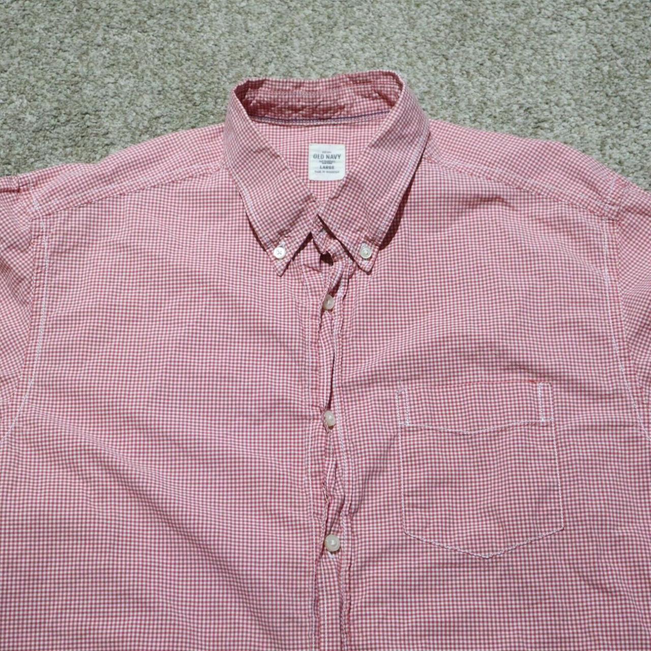 Old Navy Shirt Red Checked Long Sleeves Button Up Depop