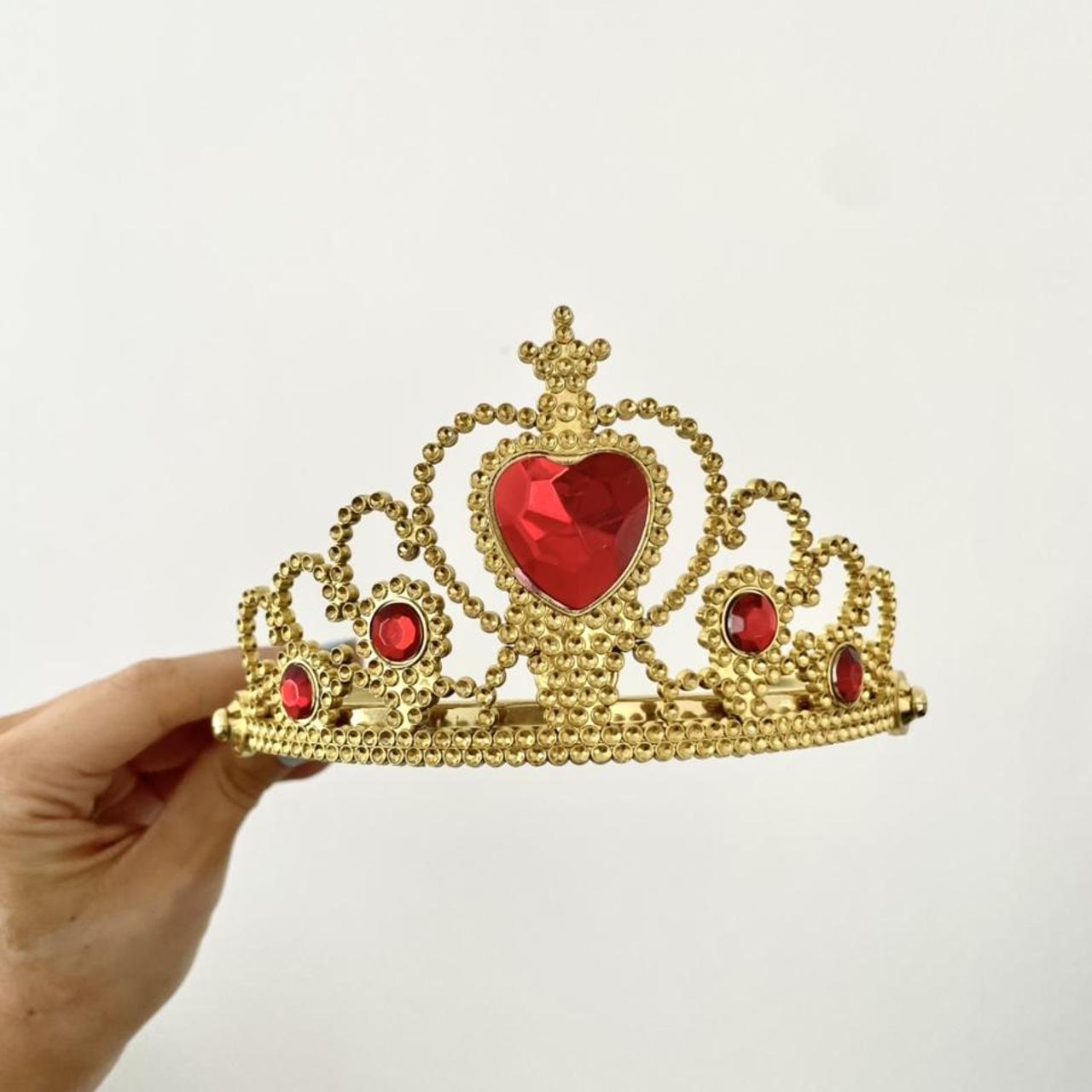 2x gold and red costume tiaras and wands All in... - Depop