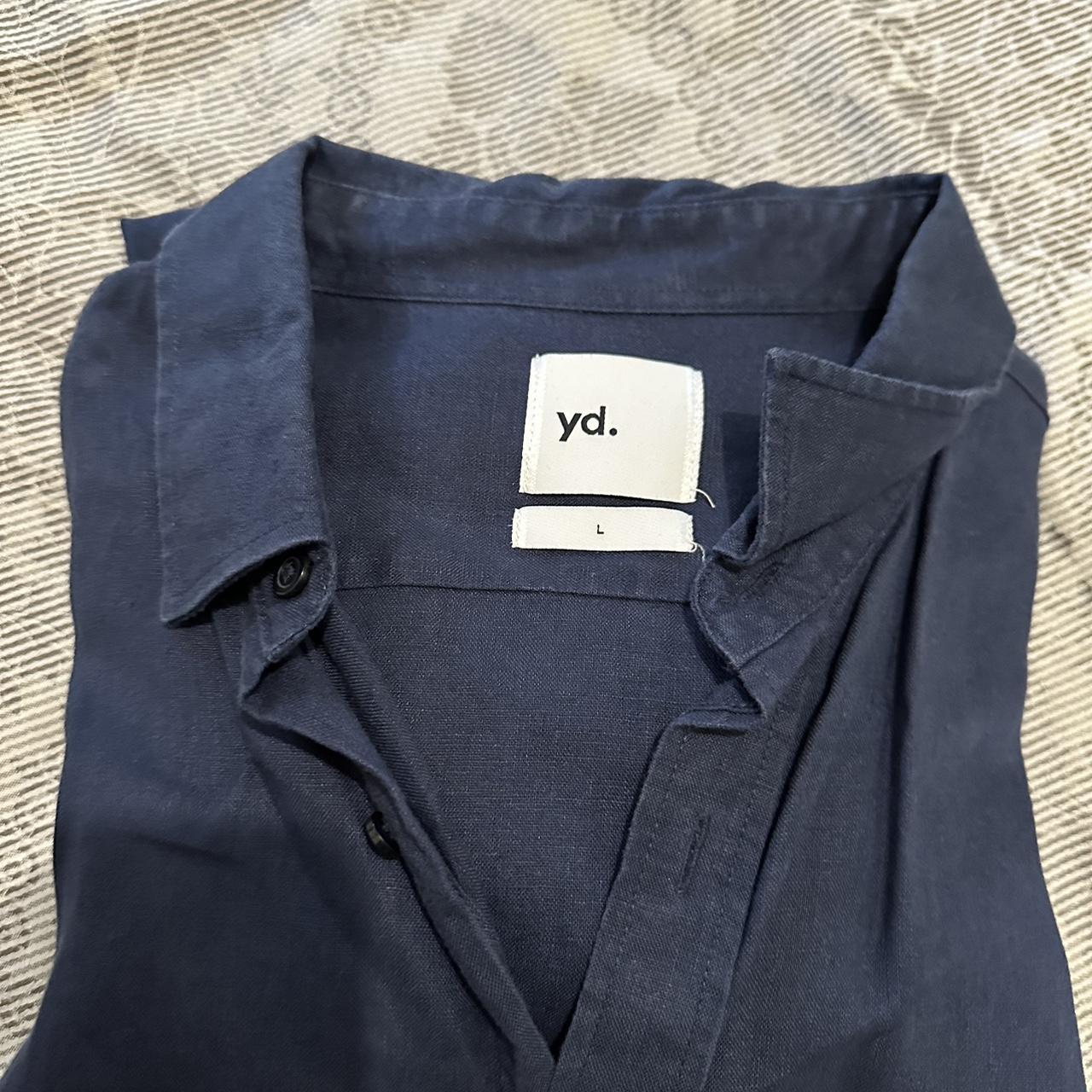 Blue YD button up shirt - Depop