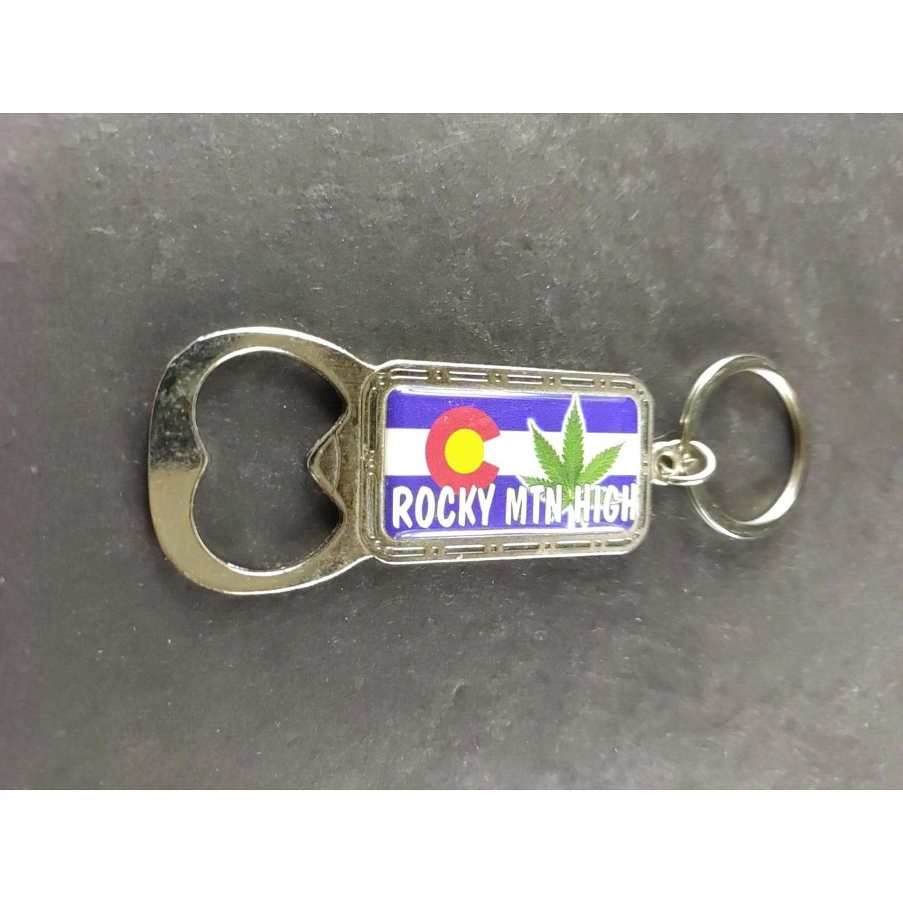 Rocky Mountain High Bottle Opener Keychain Length 4... - Depop