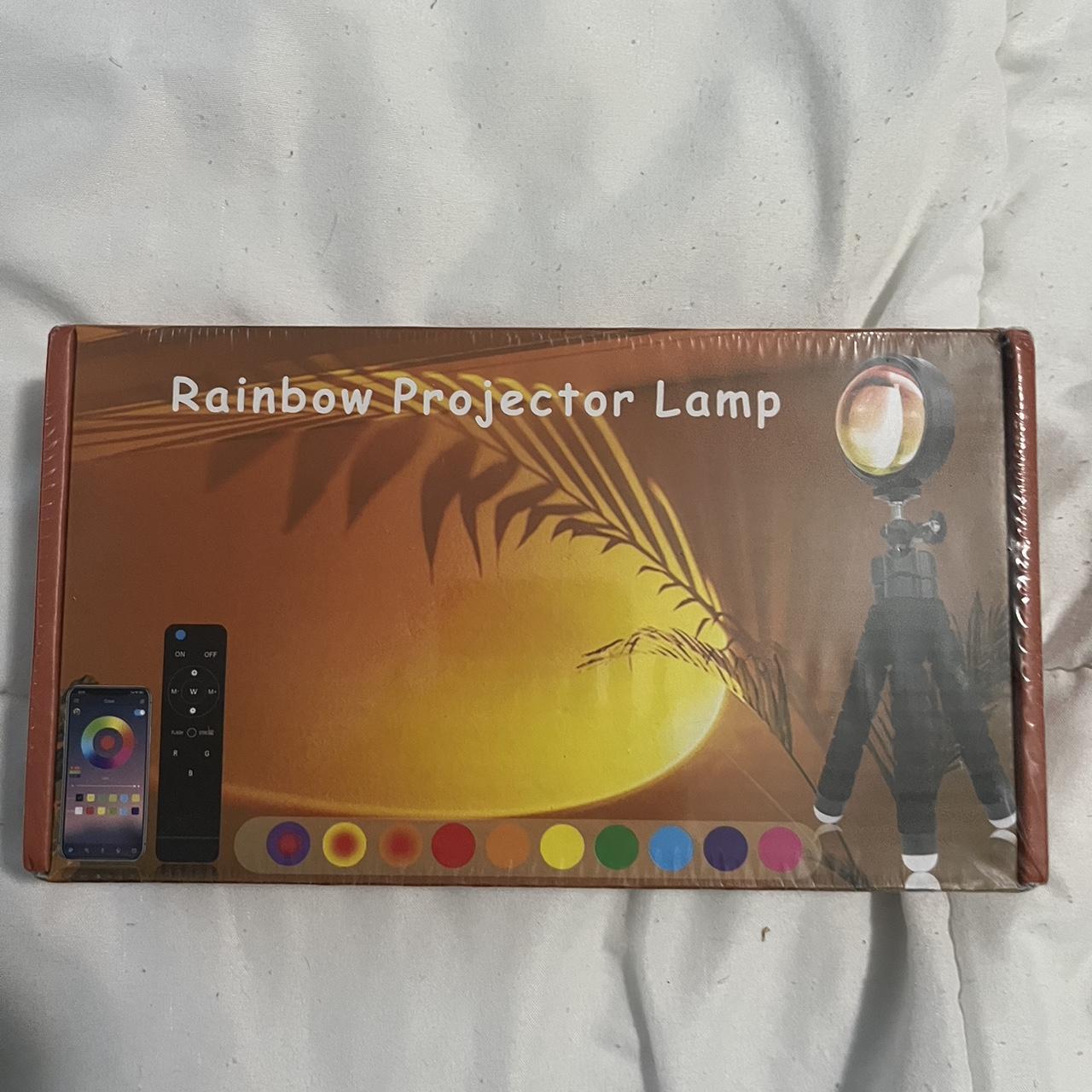 Rainbow projector lamp with remote control - Depop