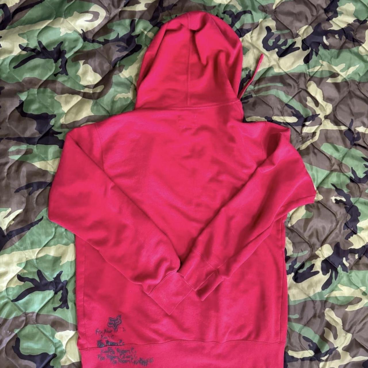 Vintage Fox Racing Red Zip Up Hoodie Size Large (no... - Depop