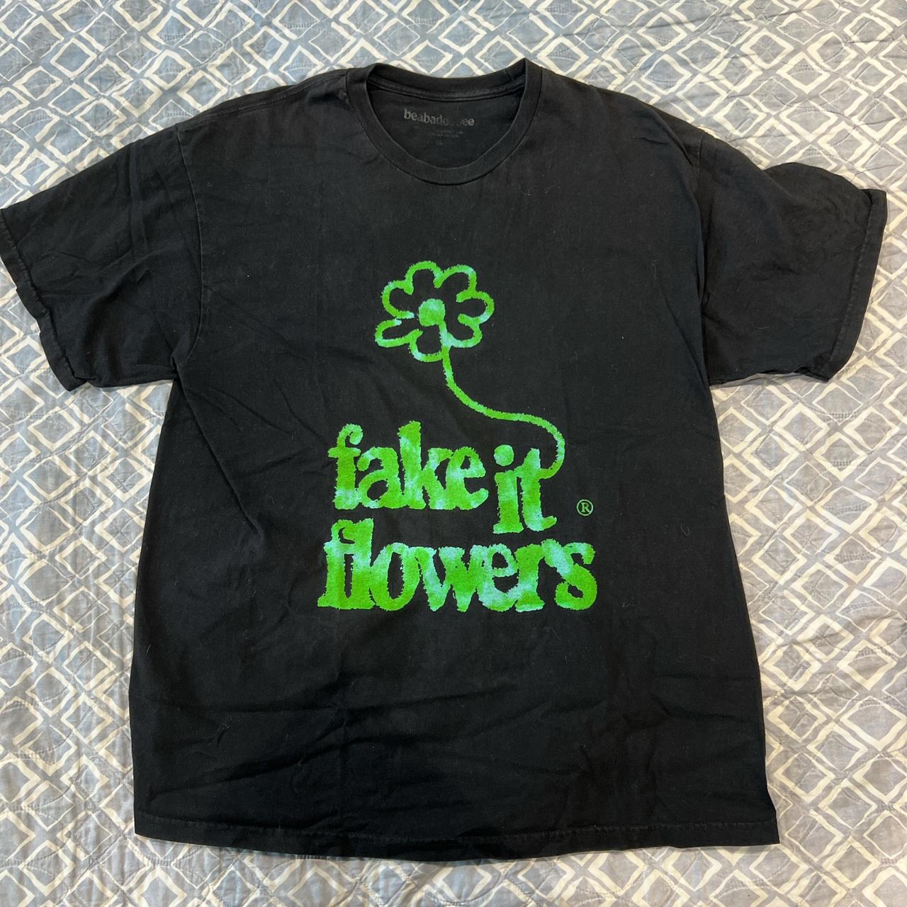 official beabadoobee fake it flowers shirt from... - Depop