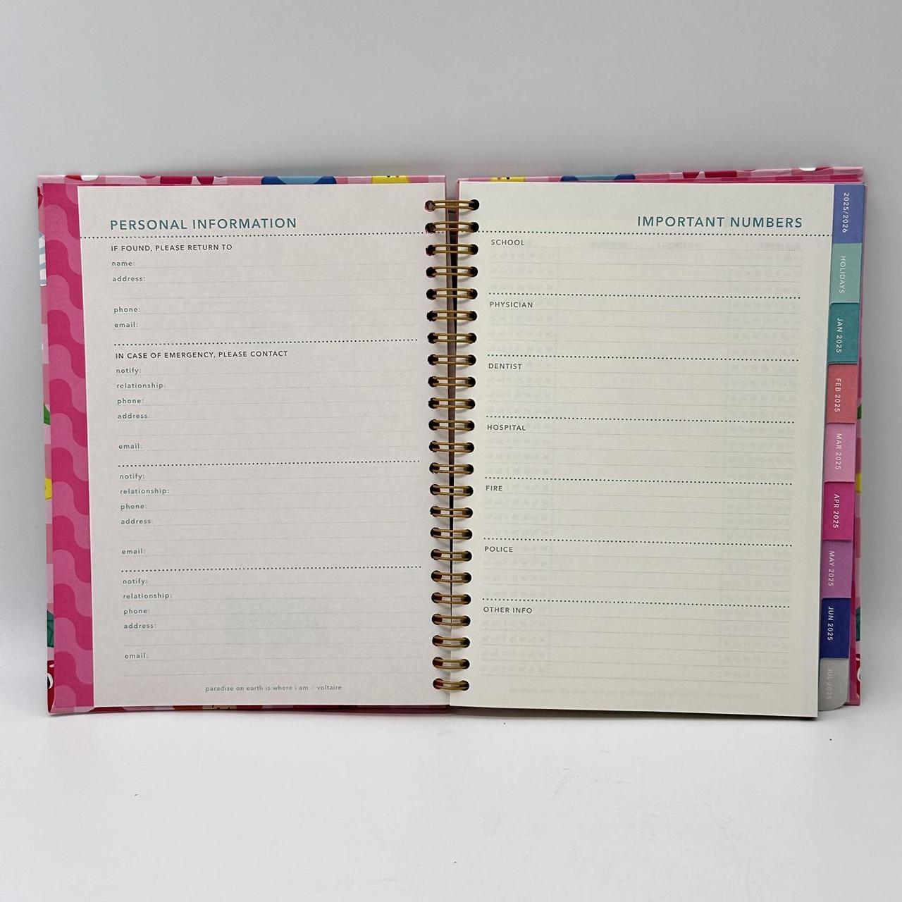 2025 Clementine Paper inc. 12-month Weekly Planner... - Depop