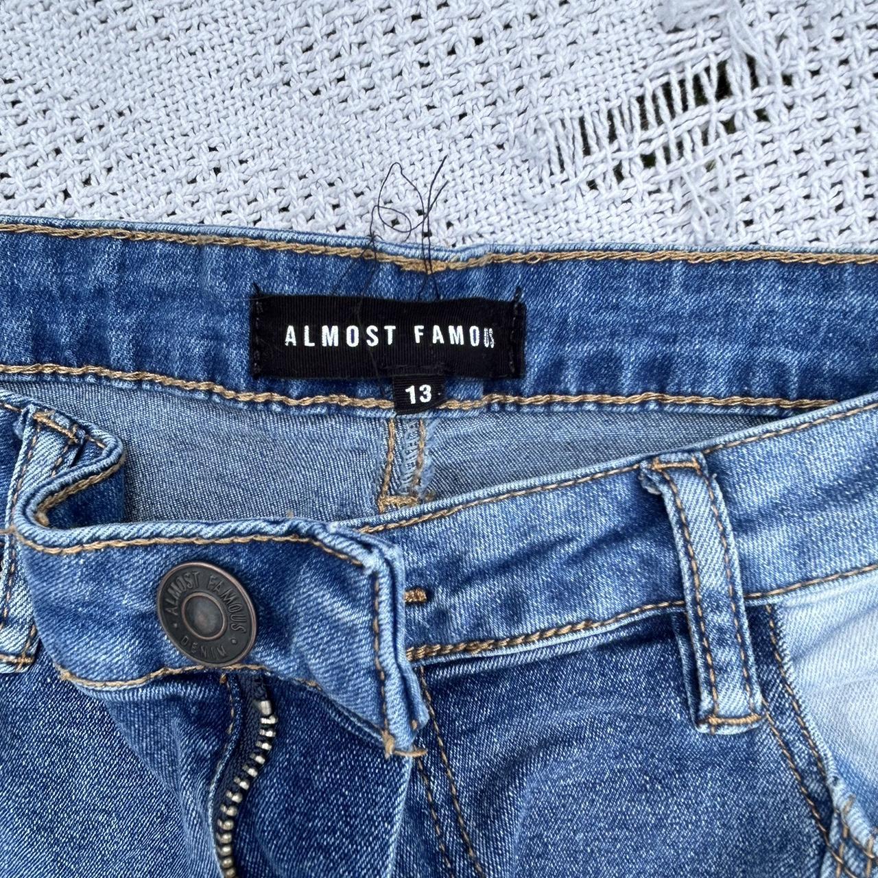 Almost famous stretchy flare jeans women’s 13 - Depop