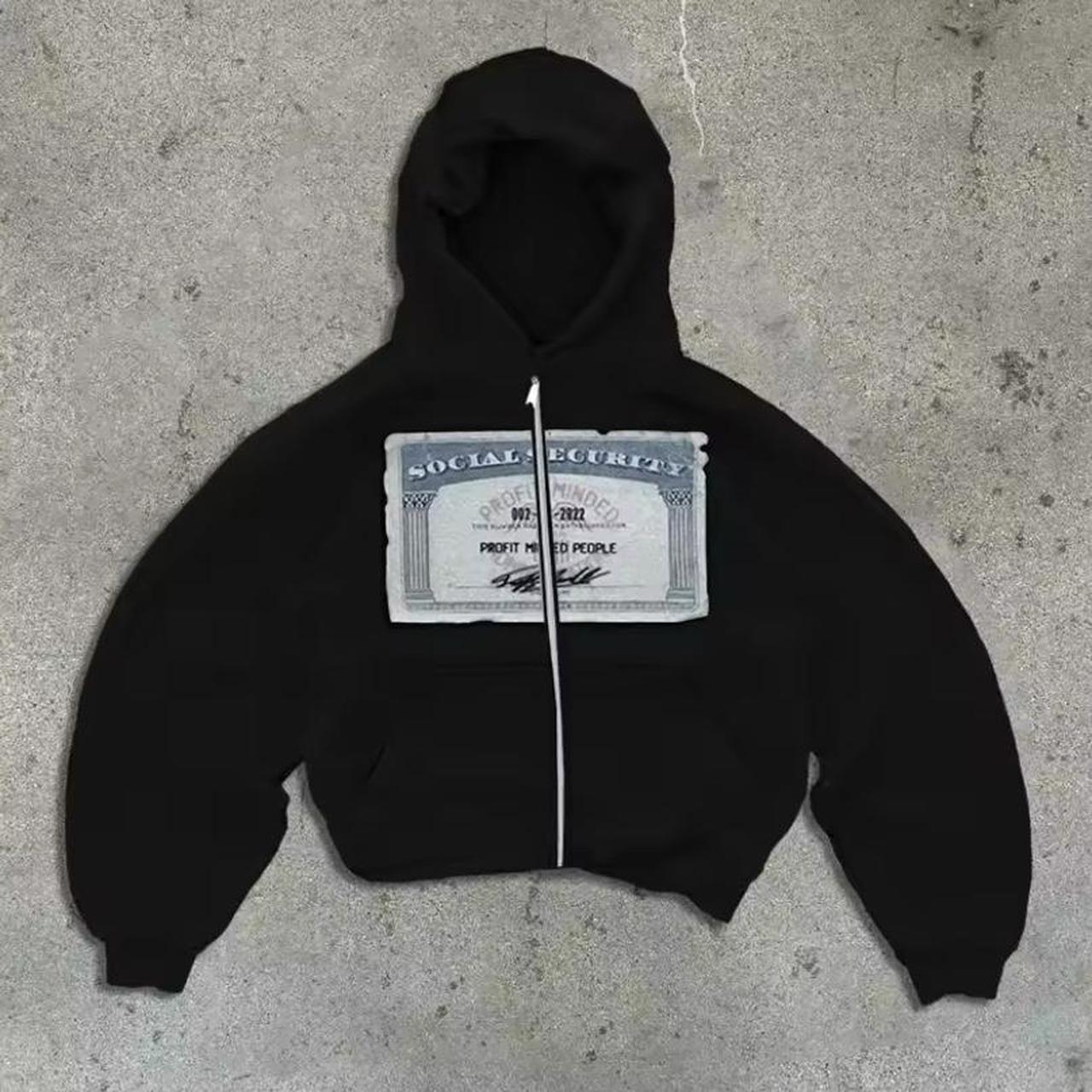 Social Security zip up hoodie for streetwear... | Depop