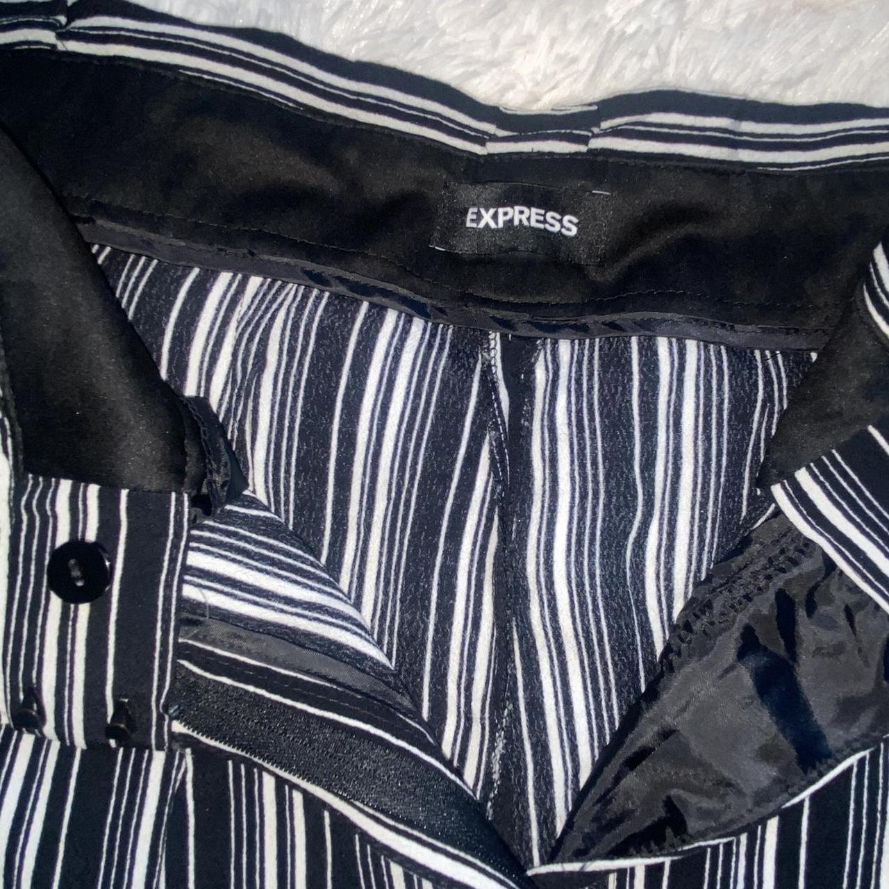 Express wide leg high rise striped pants pm for... - Depop