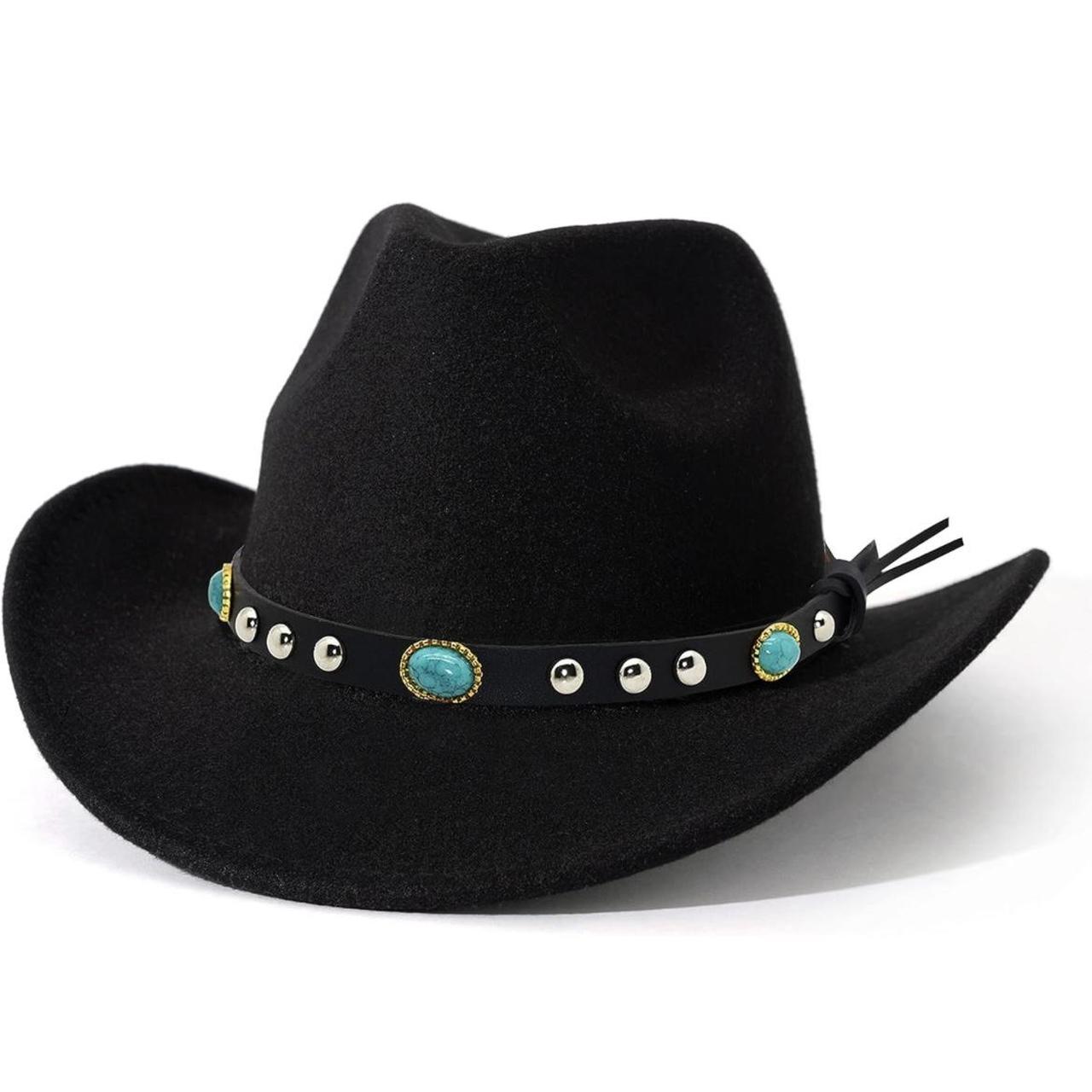 Feather Decor Wool Fedora Hats For Women And Men Depop