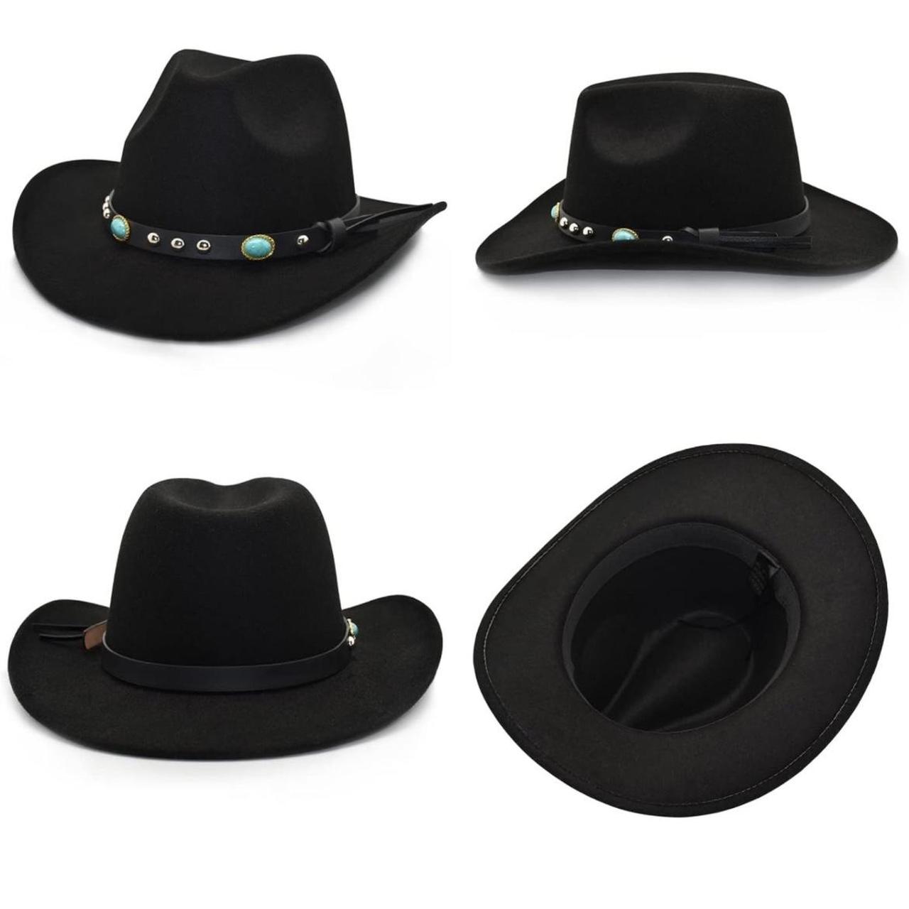 Feather Decor Wool Fedora Hats For Women And Men Depop