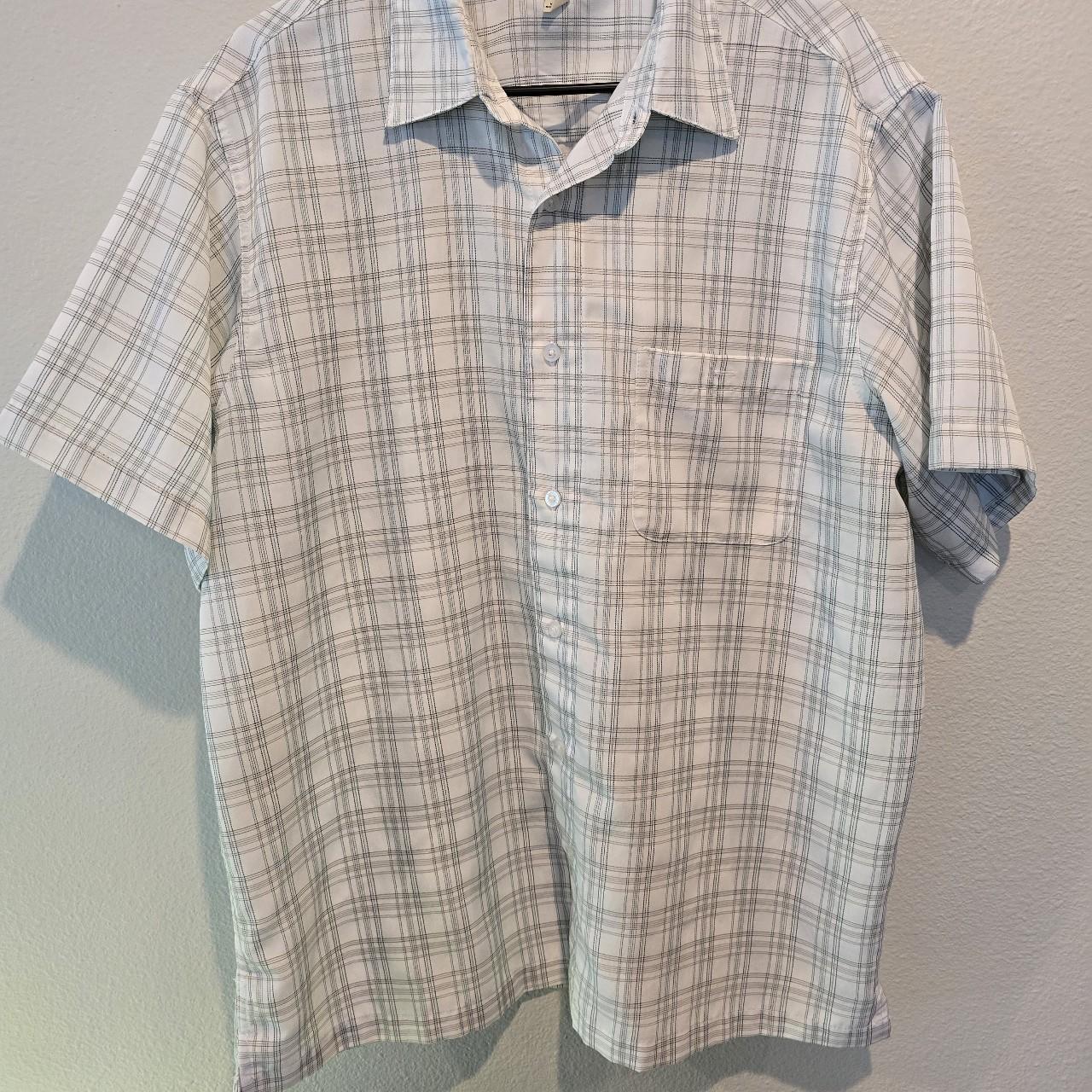 Haggar Button Up Short sleeve Shirt Large - Depop