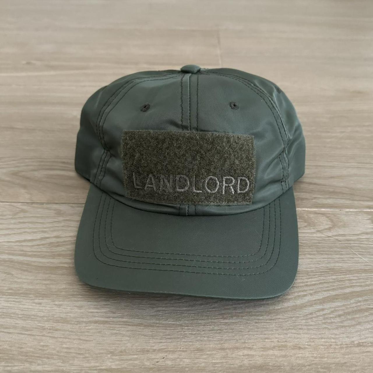 Landlord Satin hat Made in New York Velcro and... | Depop