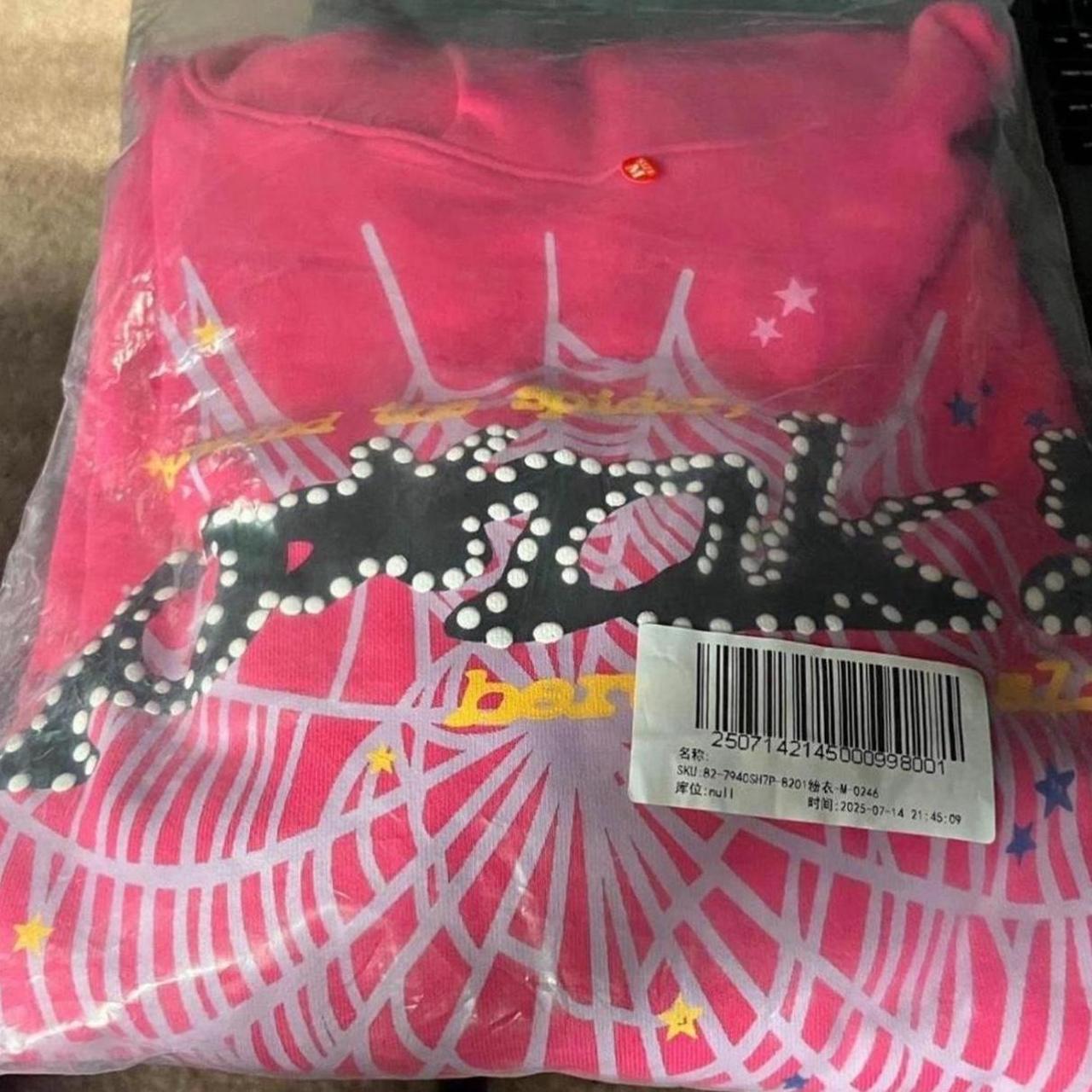 LMK PINK SPIDER HOODIE ️🎟️ SIZE-M CASHAPP ONLY LMK📲‼️ | Depop