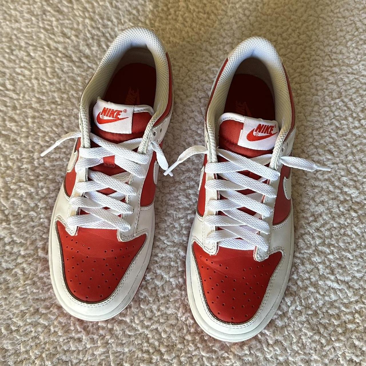 Nike dunk low retros “university red/white/tonal... - Depop