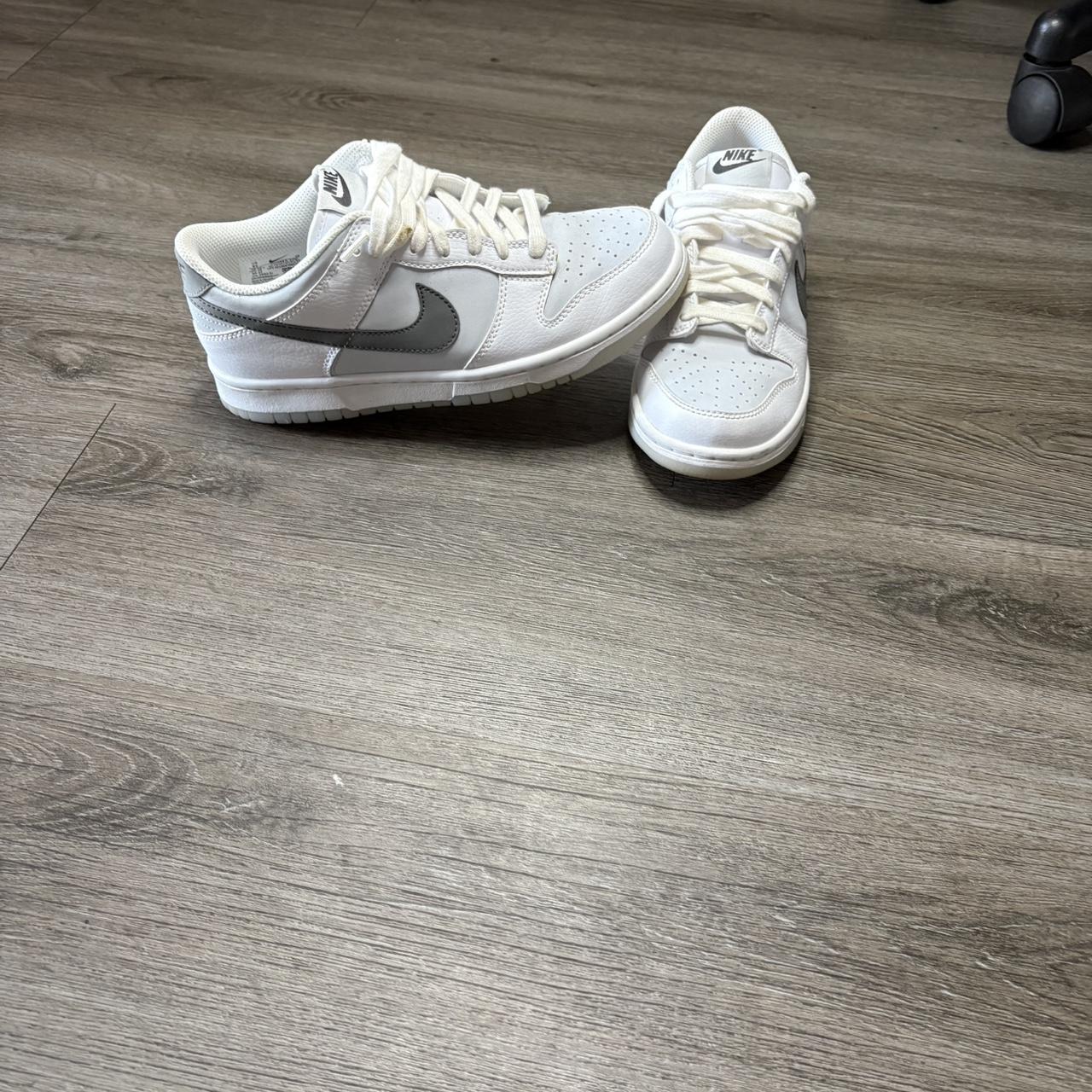 Nike Dunk Low Panda trainers in white and grey... | Depop