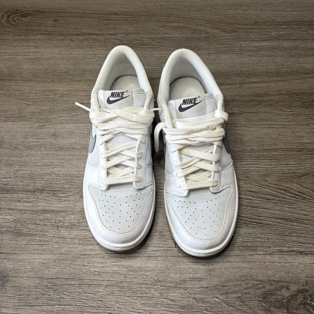 Nike Dunk Low Panda trainers in white and grey... | Depop