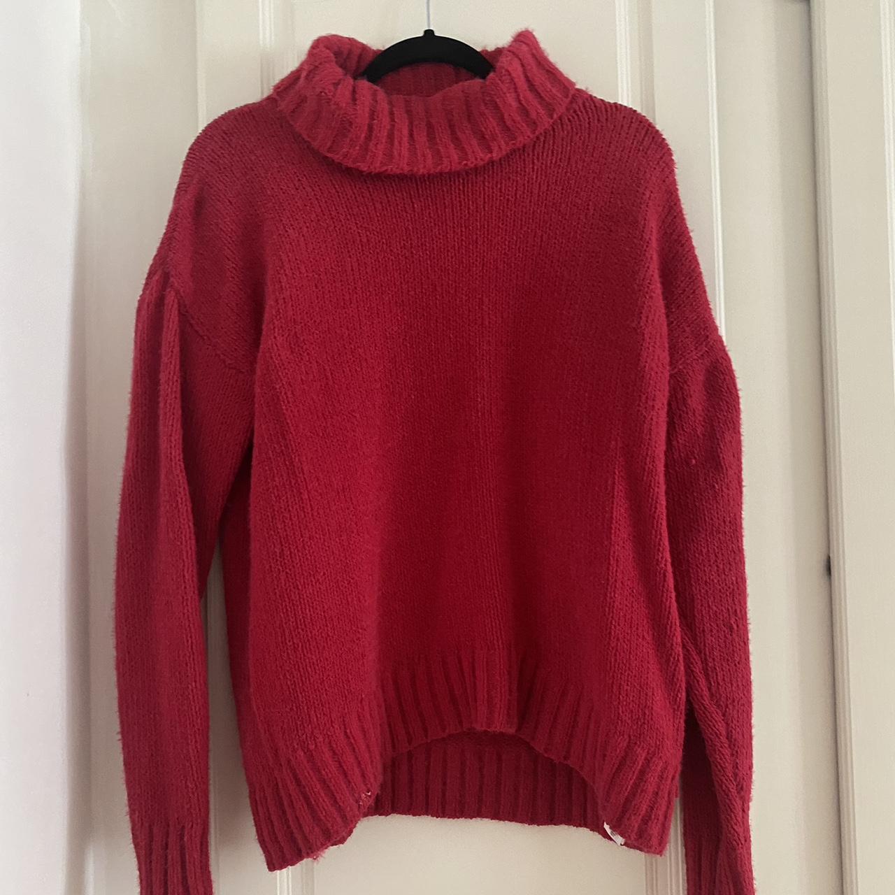 Hot pink thick knit jumper PRIMARK - Depop