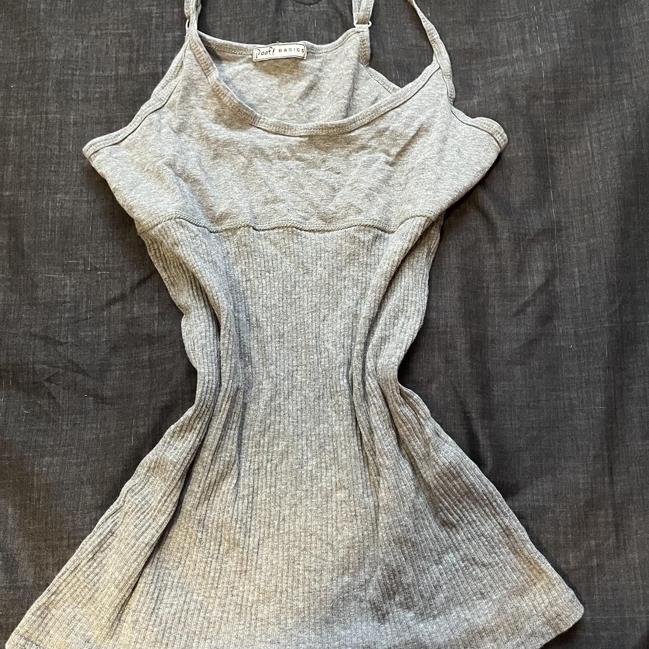 Poof! Grey Tank Top - Depop