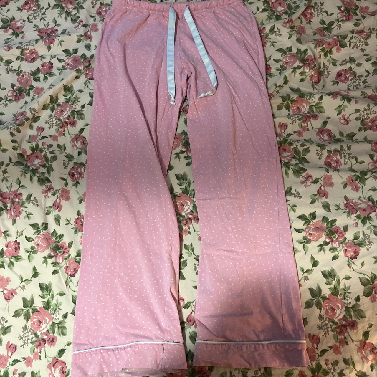 Pink Pajamagram Polka Dot Pajama Pants - Depop