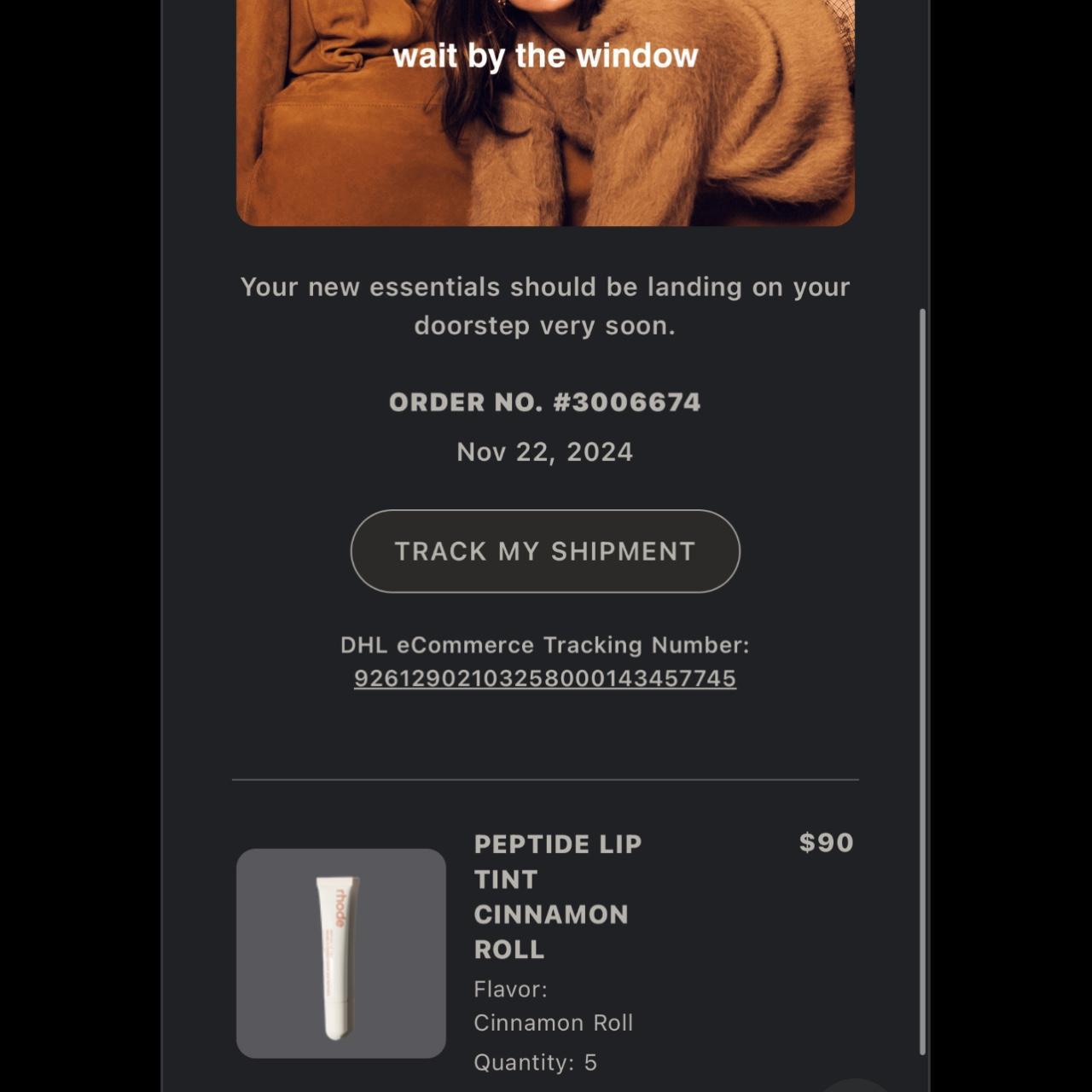 brand new in box cinnamon roll limited edition rhode... | Depop