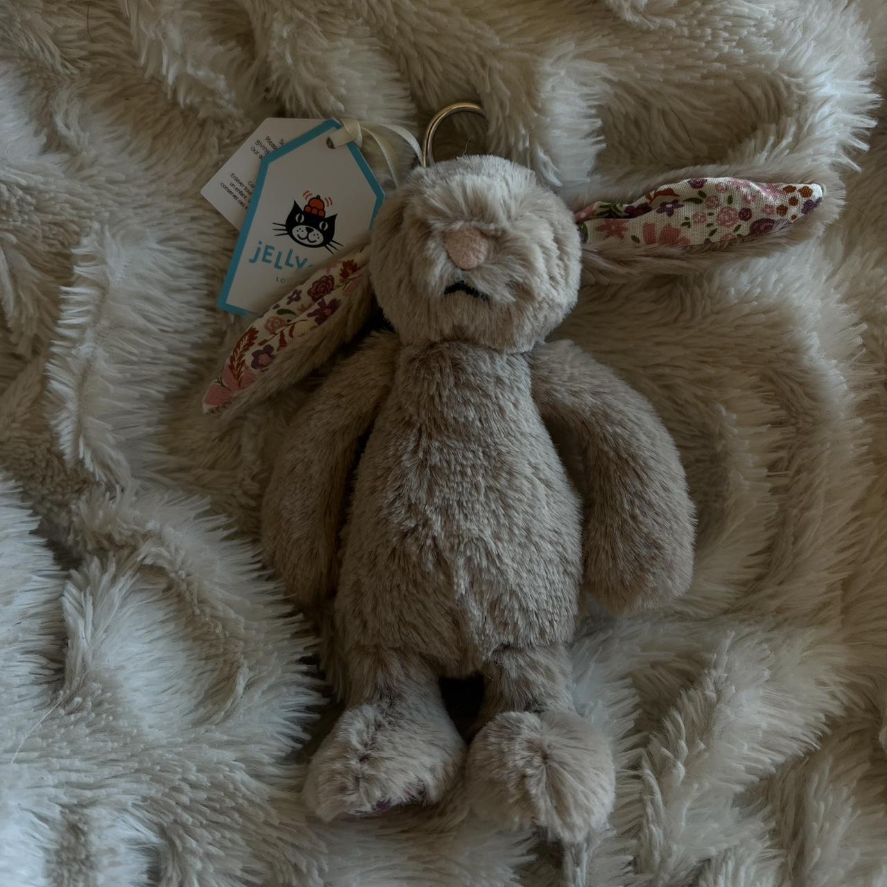 brand new with tags blossom bunny jellycat keychain... | Depop