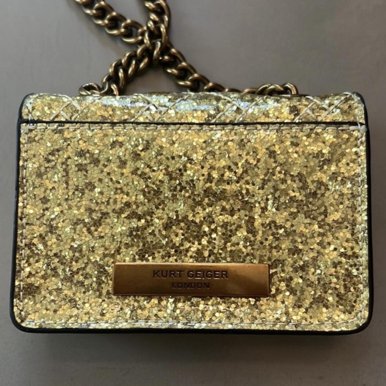 gold kurt geiger micro limited edition! the 5th... - Depop