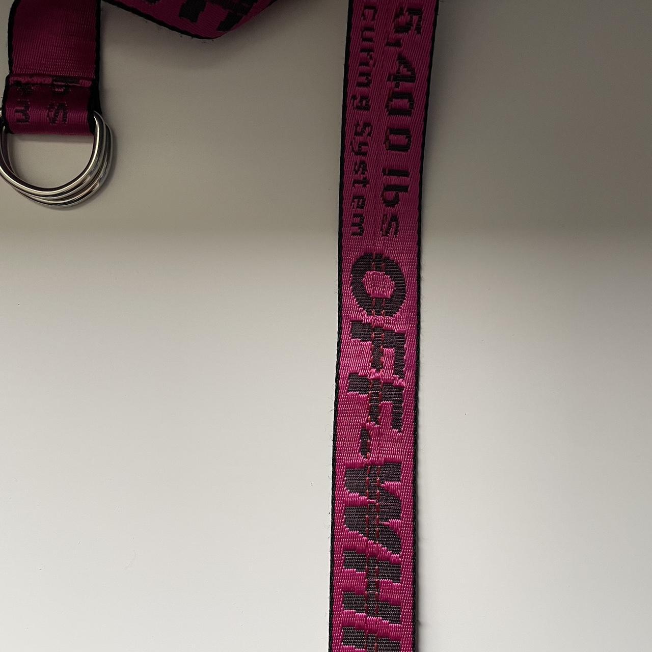 Pink Off White Belt Hoop belt - Depop