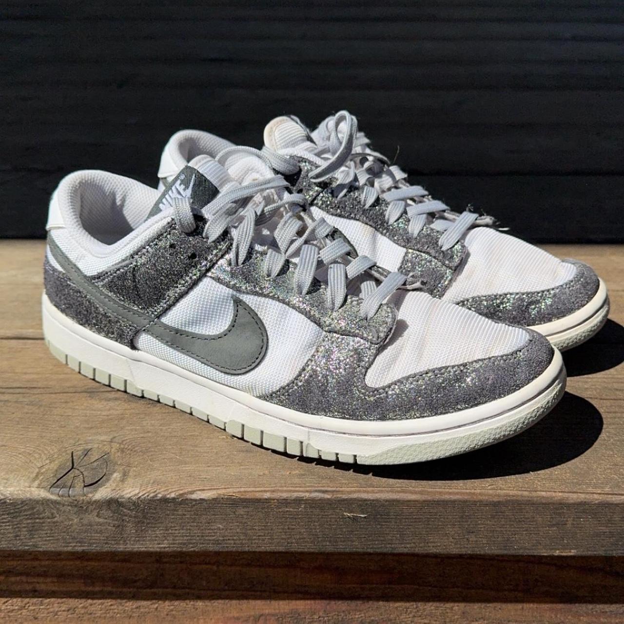 Women’s Nike dunks: Golden Gals Metallic silver... - Depop