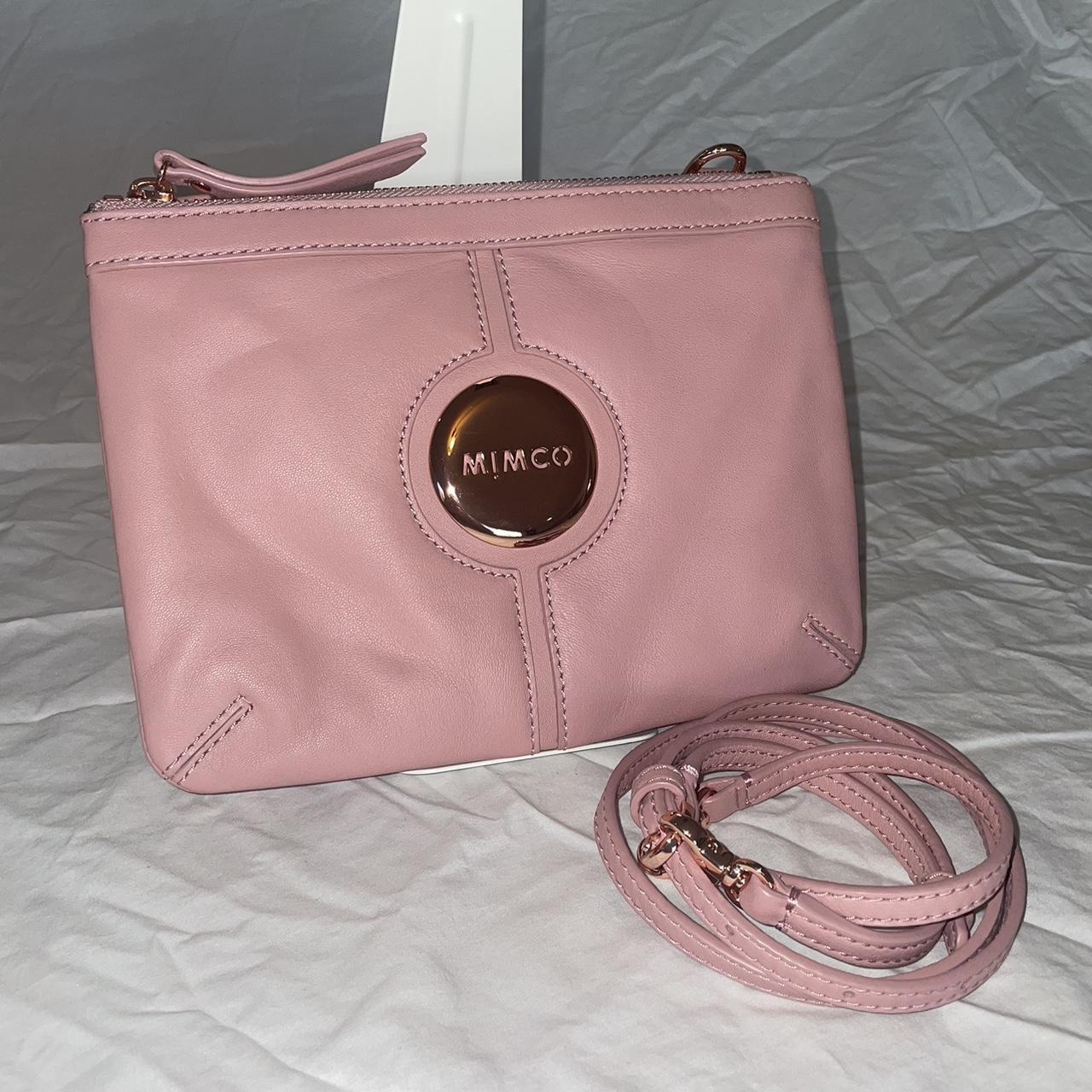 Mimco Mim-Couch Crossbody Bag in soft pink. Used a... - Depop