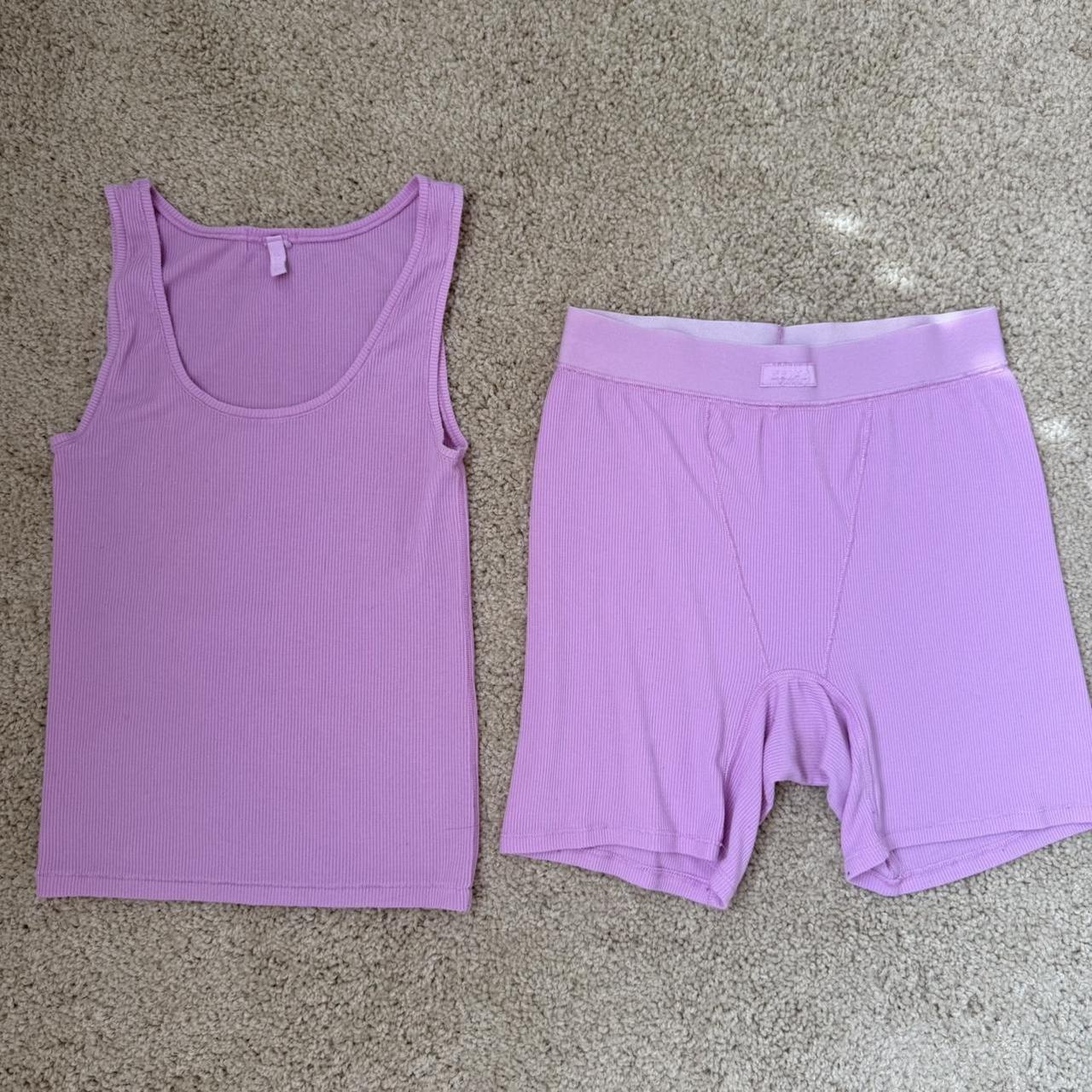 Skims Soft Lounge Set Color: Petal Top & Bottom... | Depop