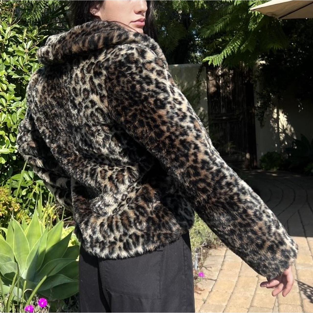 Sparkle and Fade faux fur cheetah print faux fur... - Depop