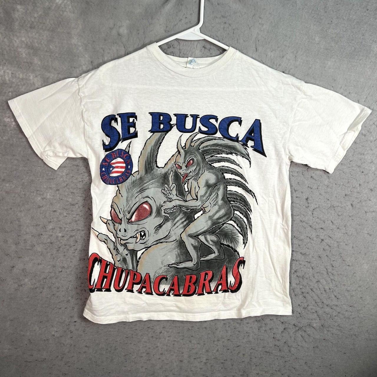 VINTAGE 90S SE BUSCA CHUPACABRAS PUERTO RICO T SHIRT... - Depop