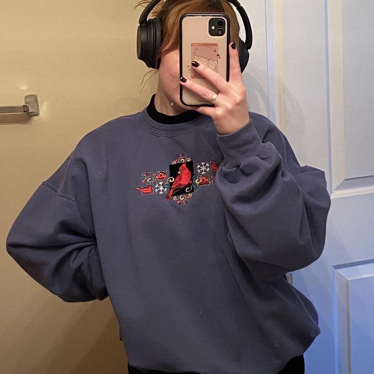 cute cardinal granny sweatshirt #vintage #granny... - Depop