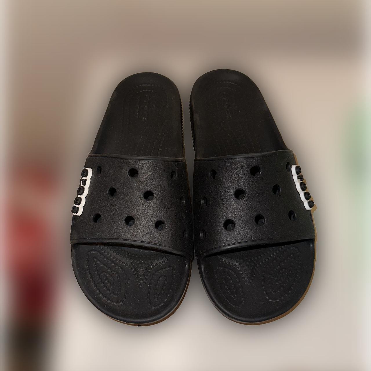 Black Crocs Slides Women's Size 9 - Depop
